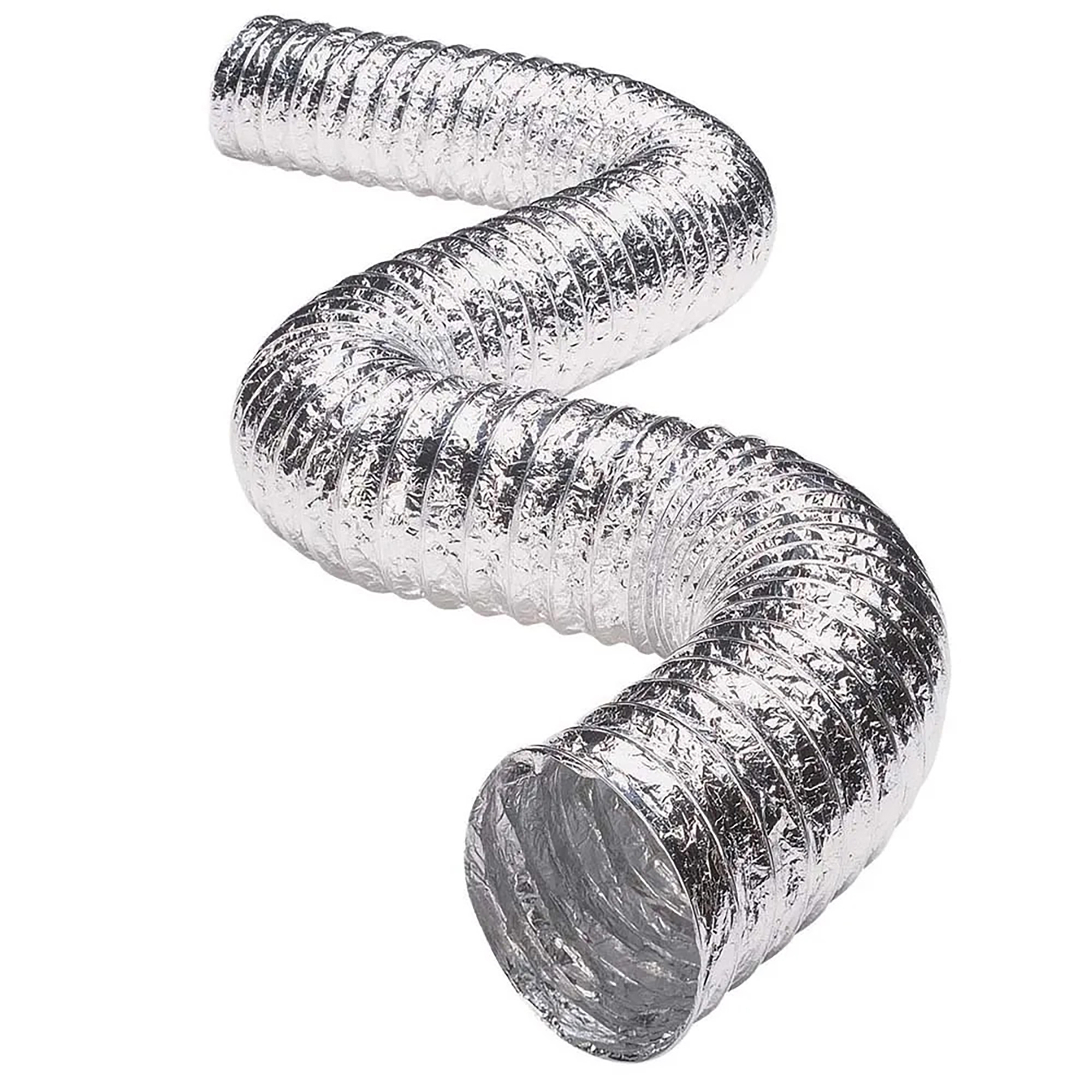 Deflecto Supurr-Flex, Multilayered Flexible Duct with Clamps, 4in. x ...