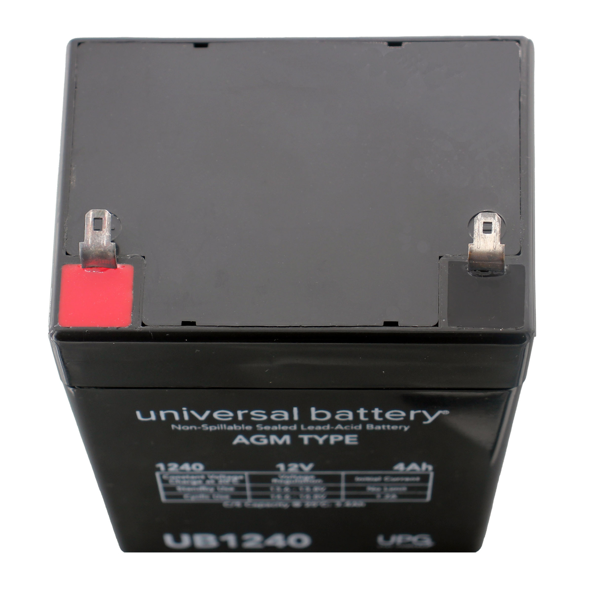 UPG, 12V 4Ah Battery F1 tabs, Volts 12 Amp Hours 4 Model# 45650 ...