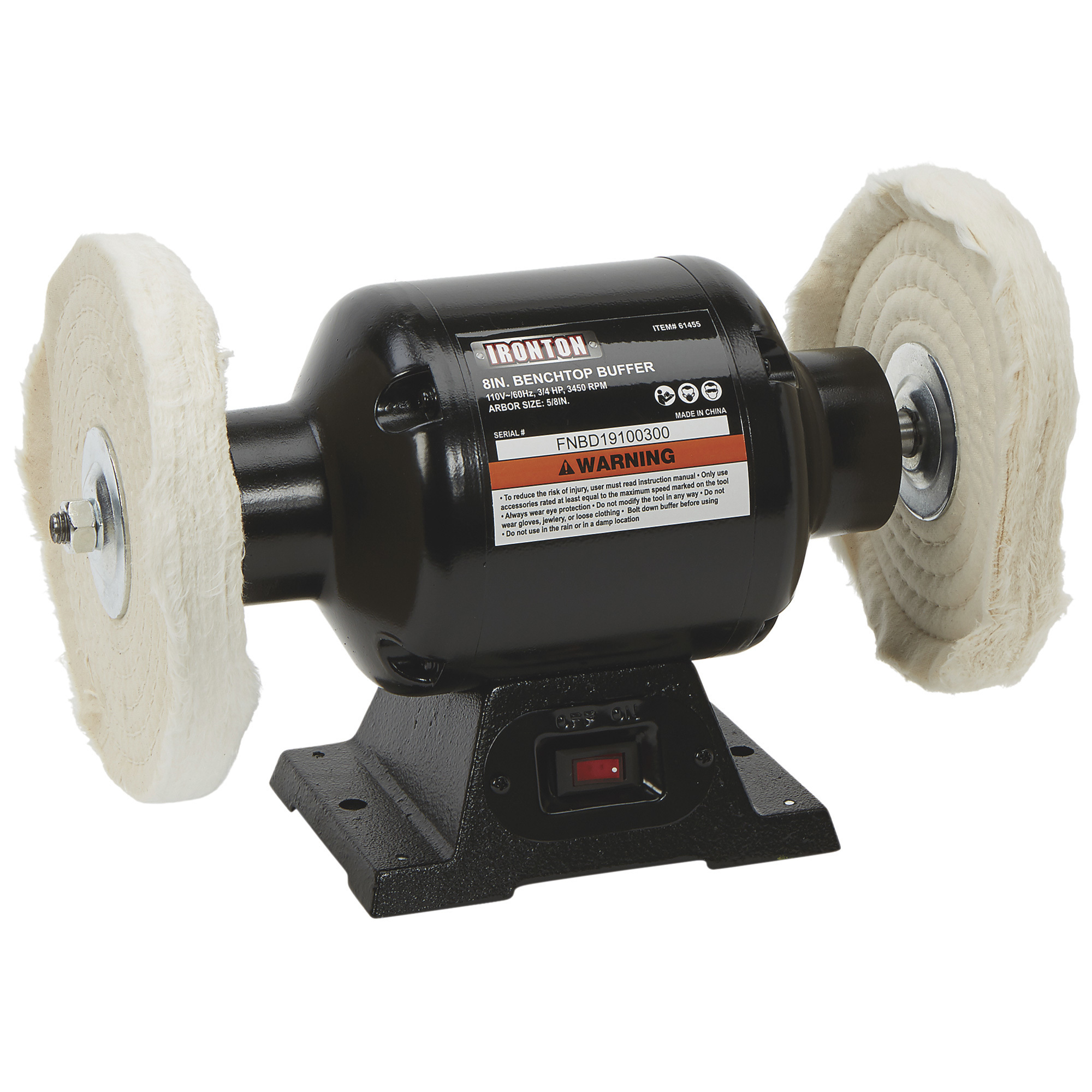 Ironton Benchtop Buffer, 8in., 3/4 HP, 110V, 3450 RPM | Northern Tool