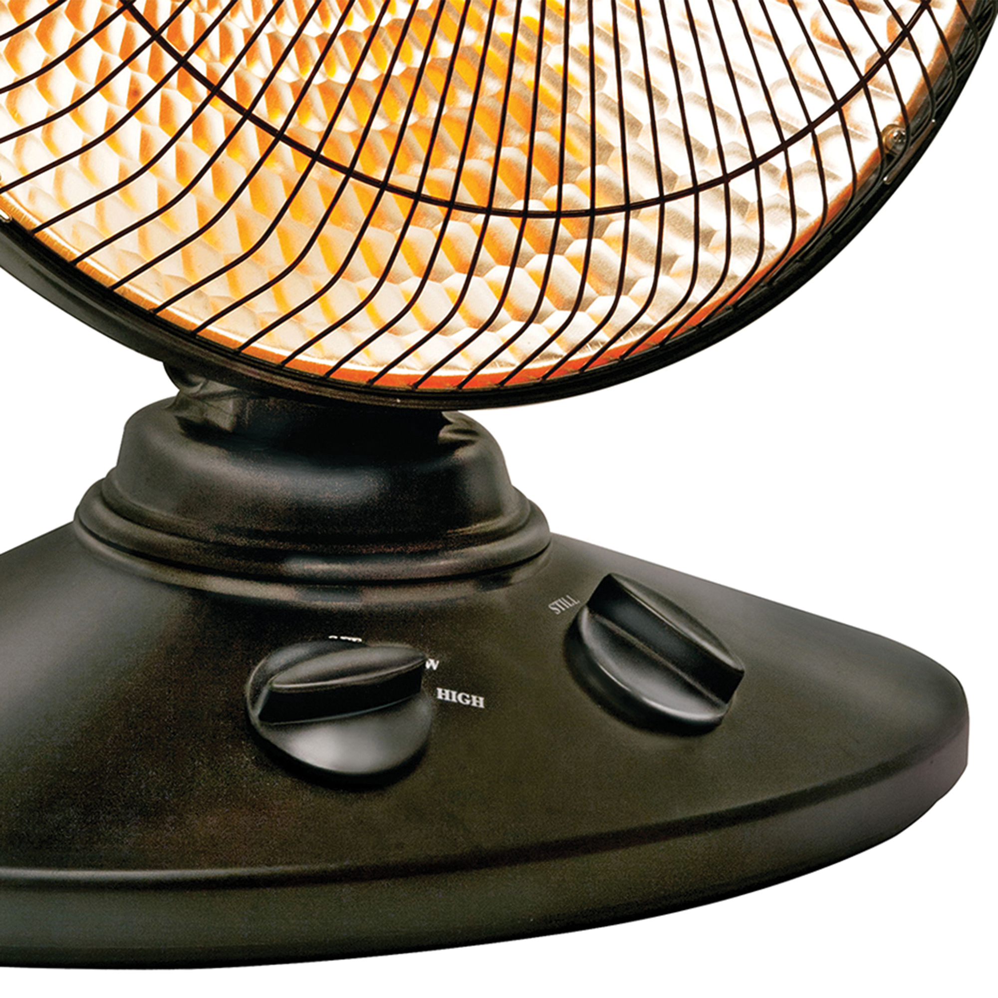 Comfort Glow-Radiant Flame, Portable Oscillating Parabolic-Dish Heater ...