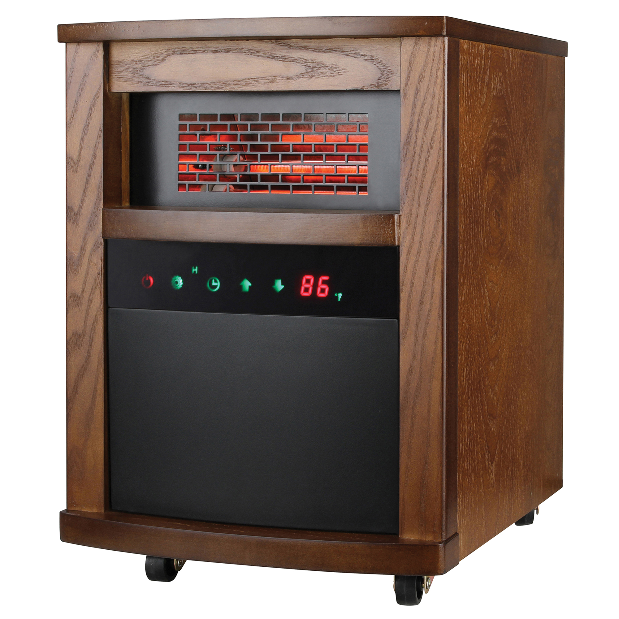 Comfort Glow-Radiant Flame, Cabinet Heater with Thermostat Remote, Heat ...