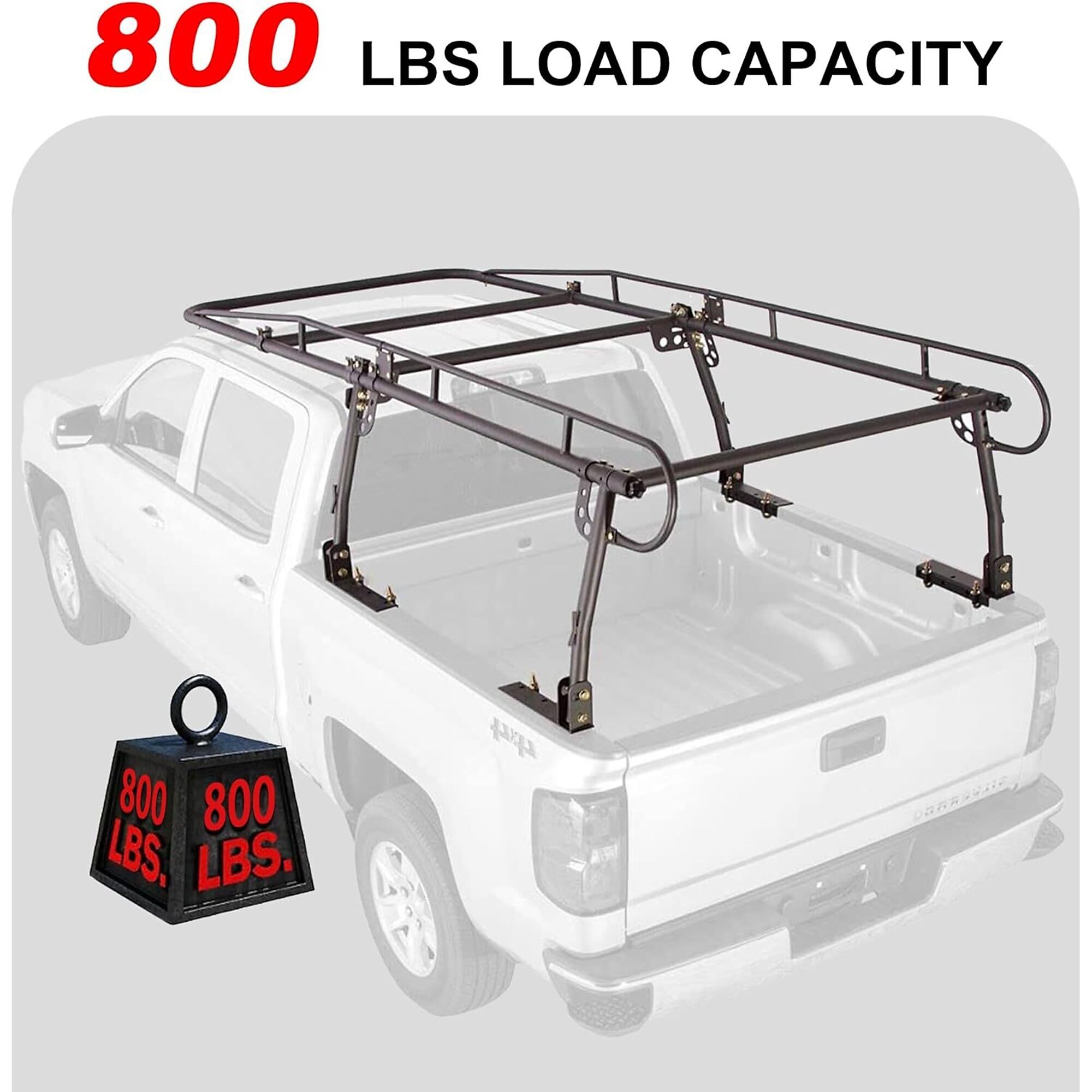 Rockland Full-Size Truck Rack - 800-Lb. Capacity, Steel, No-Drill ...