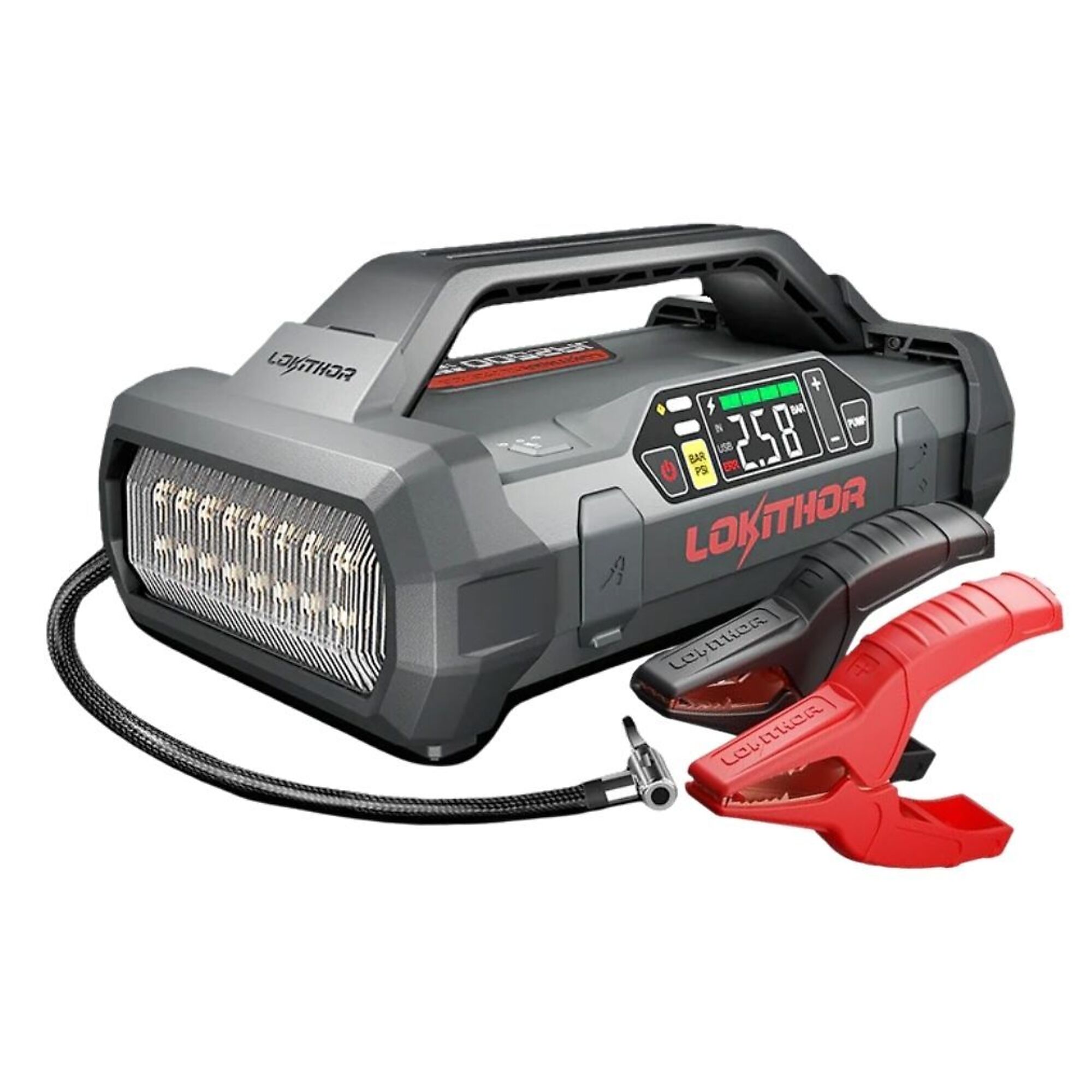 Lokithor, 2500 Amp LiFePO4 Battery Jumper Air Compressor, Amps 2500 ...