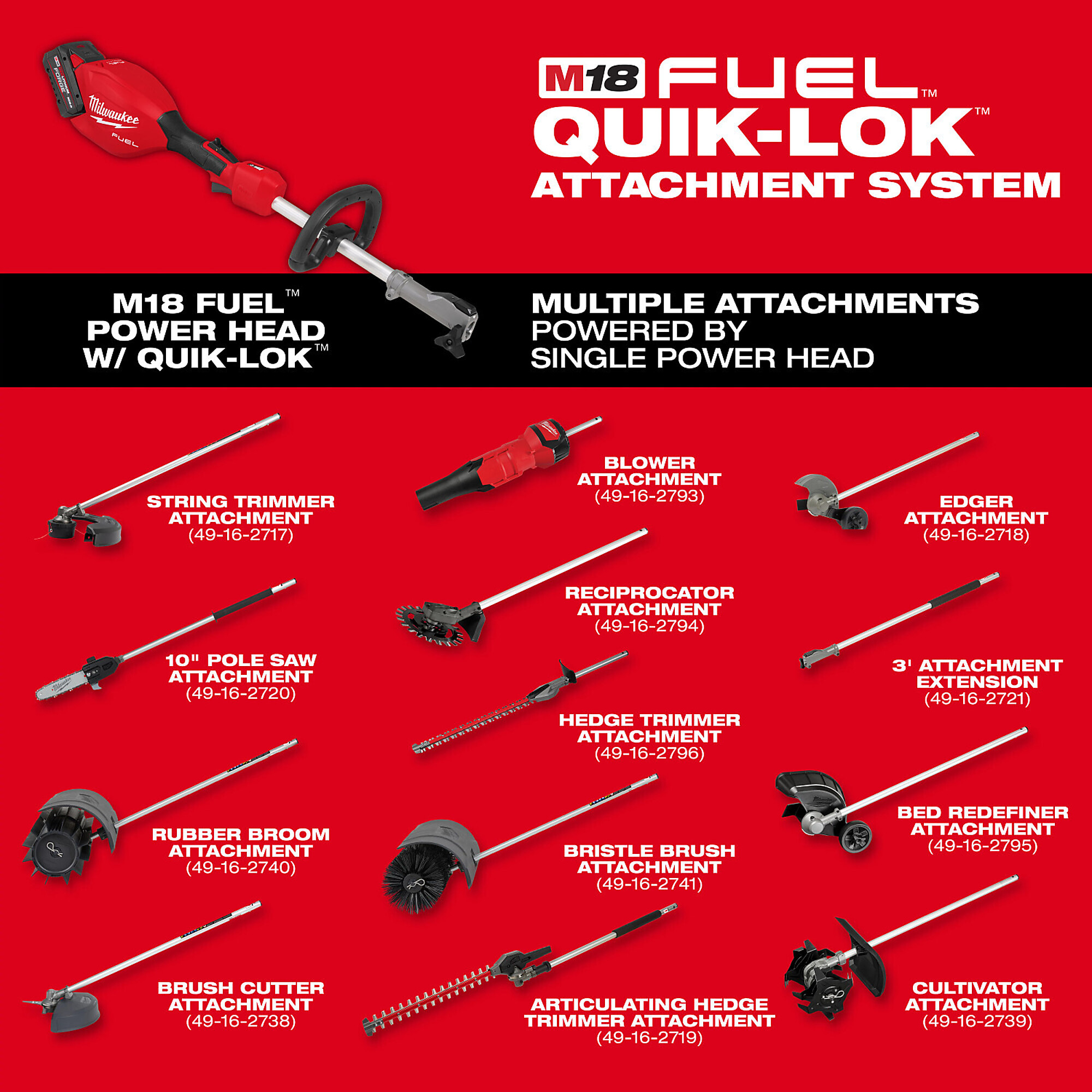 Milwaukee M18 FUEL 10in. Pole Saw with QUIK-LOK, Model# 3016-20PS ...