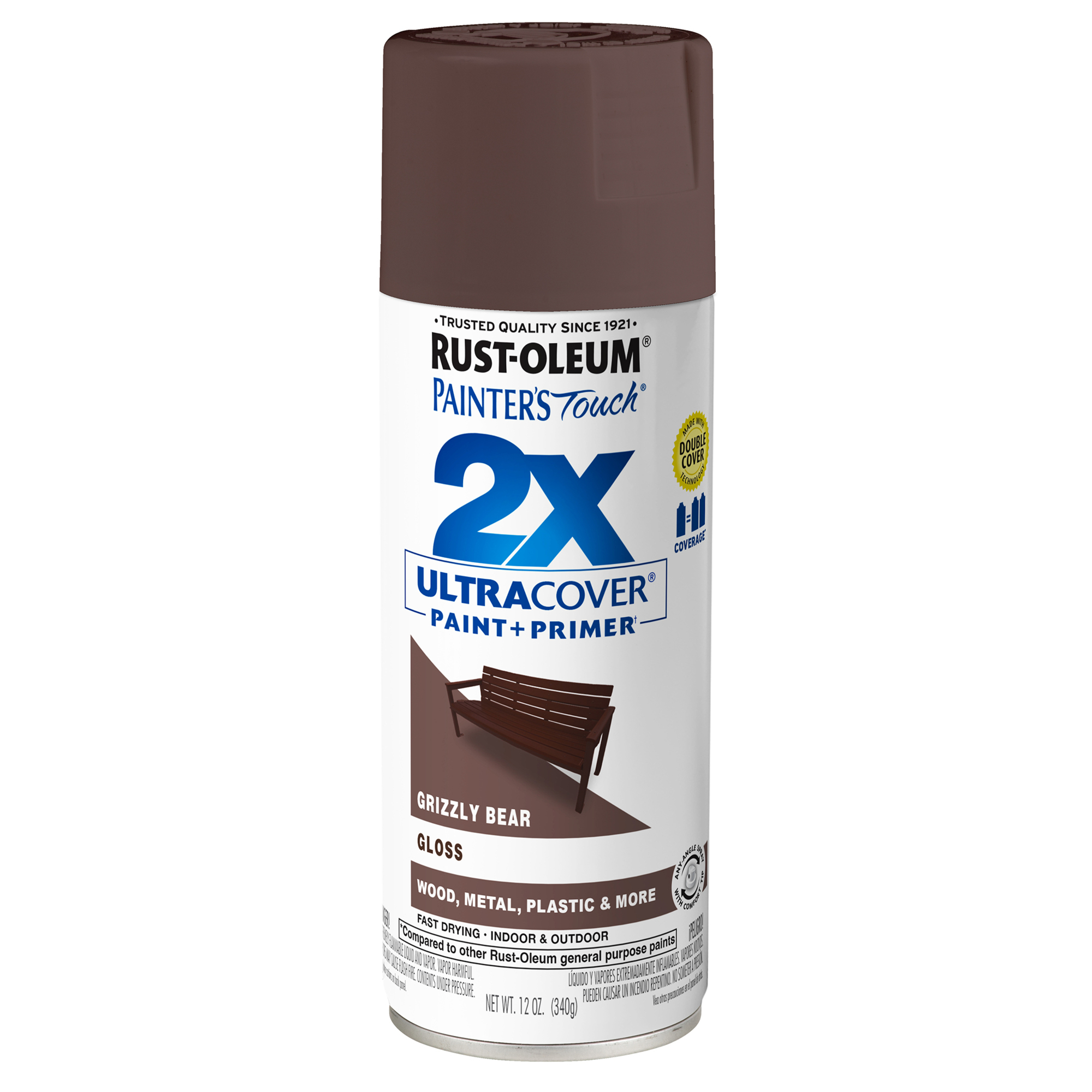 Rust-Oleum Painter's Touch 2X Spray Paint - Gloss Grizzly Bear, 12 Oz ...
