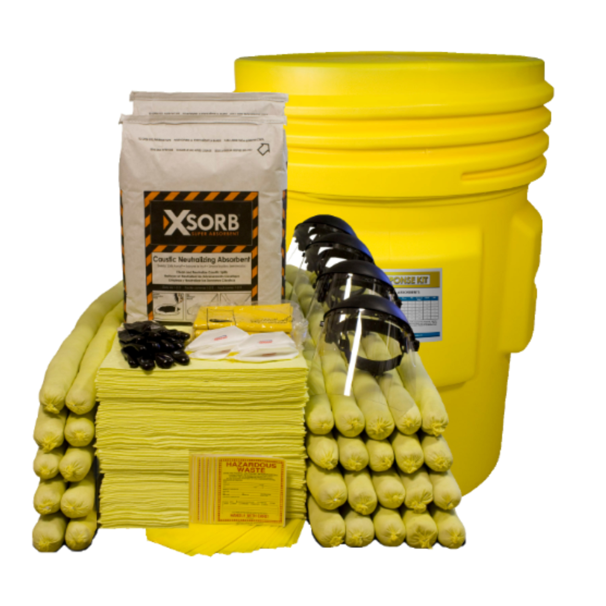 Spill Hero, Base / Caustic Neutralizing Spill Kit, 95 gal Drum, Pieces ...