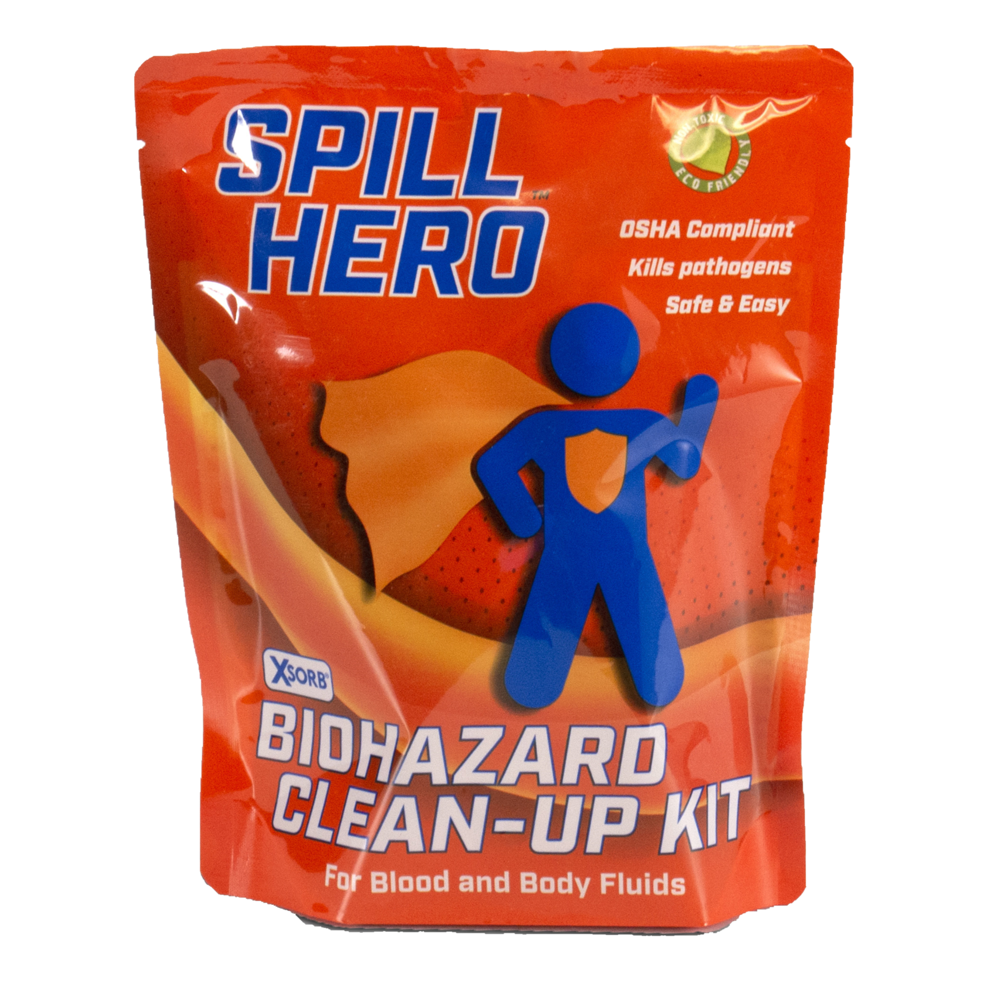 Spill Hero, Biohazard Clean Up Kit, 12/cs, Pieces (qty.) 12 Absorbent ...