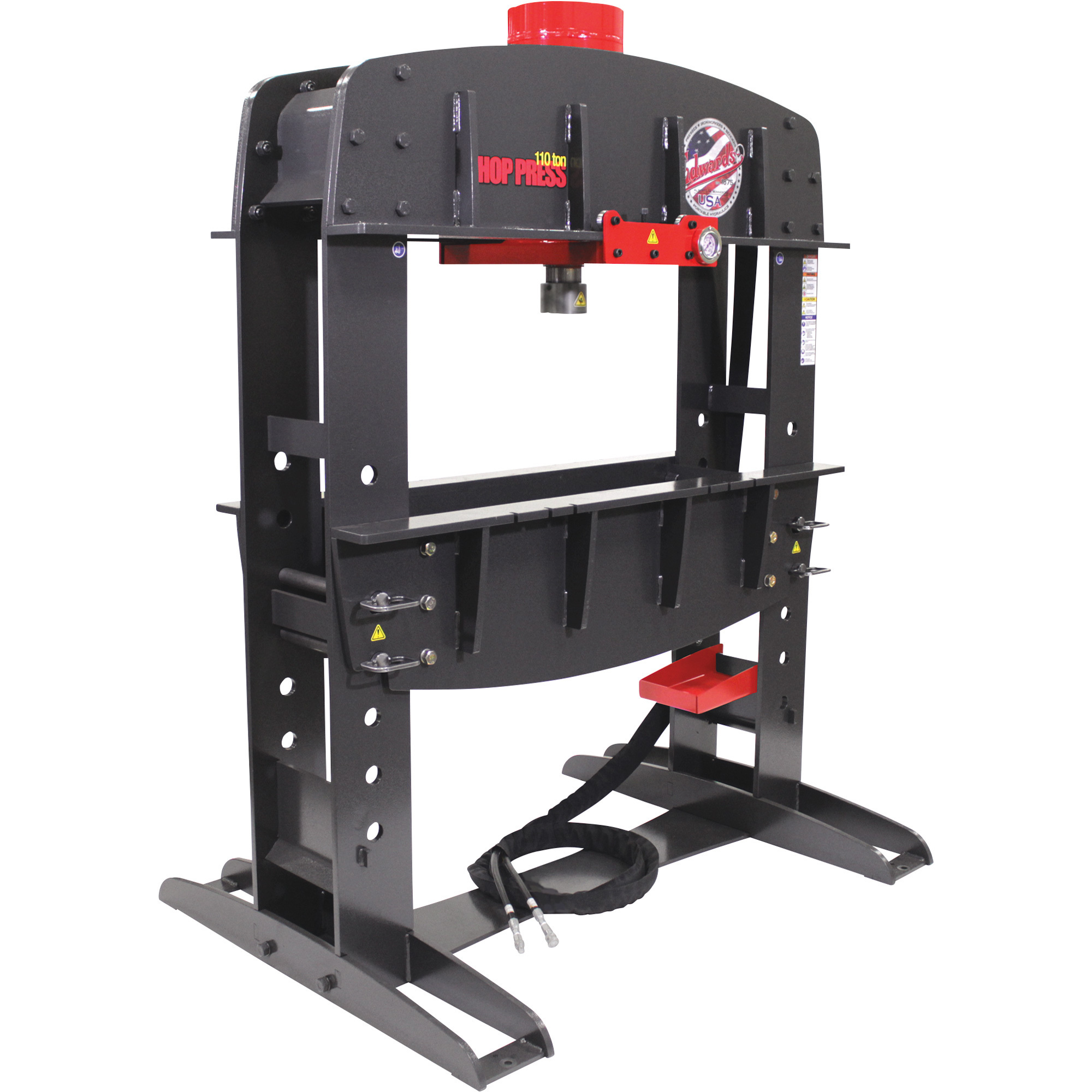 Edwards 110-Ton Shop Press with Porta Power and PLC-- 3-Phase, 230 Volt ...