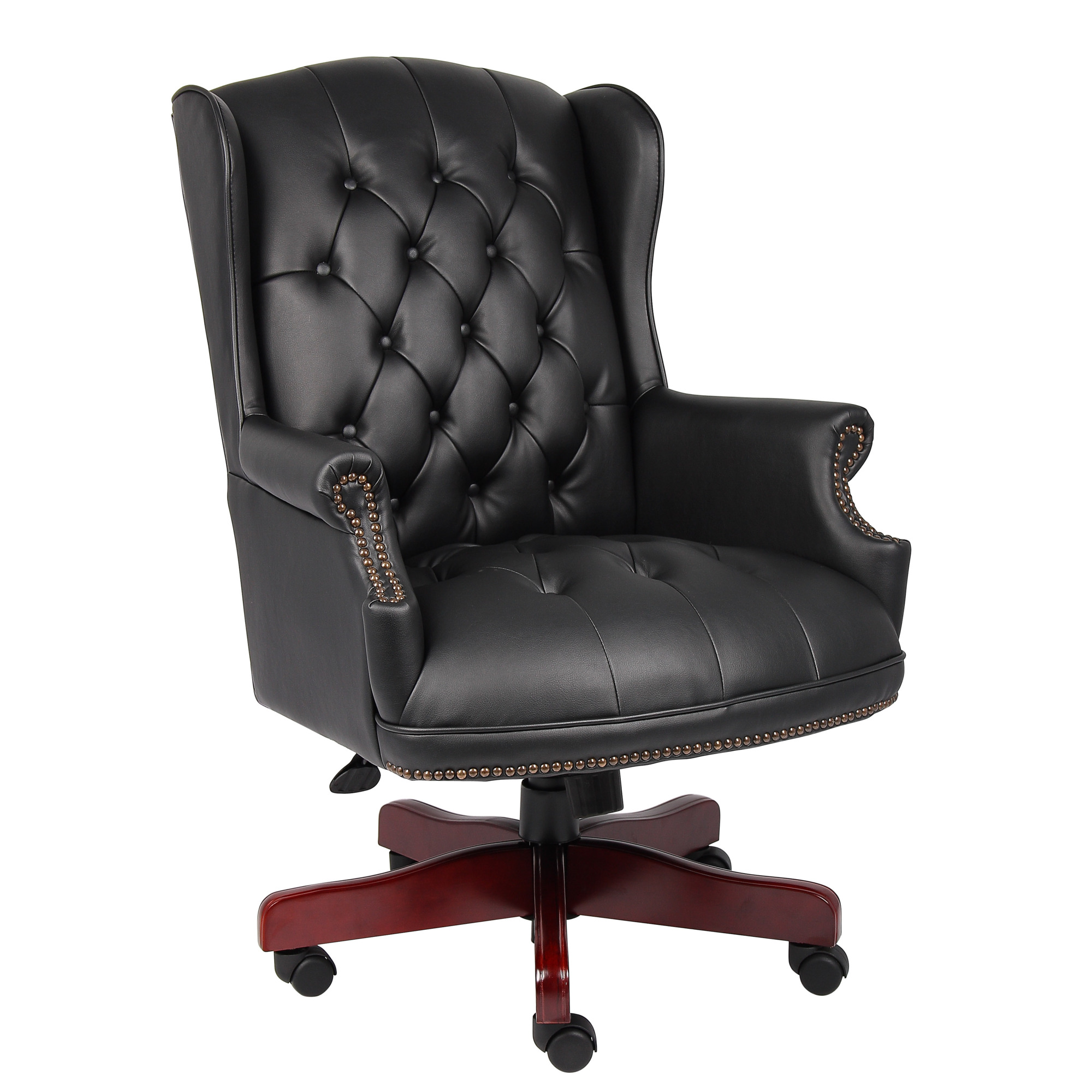 Norstar BOSS, Wingback Traditional Chair In Black, Included (qty.) 1 ...