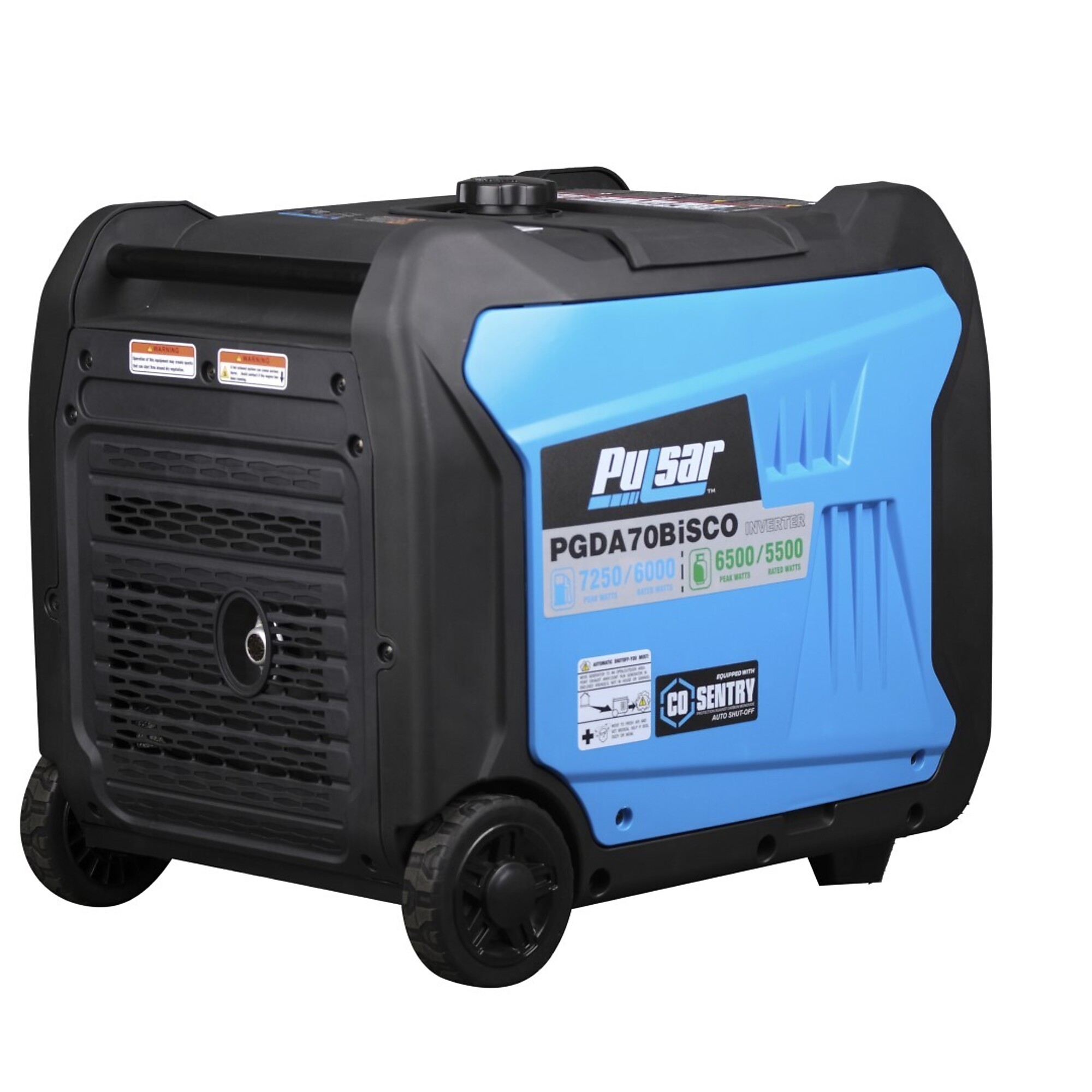 Pulsar 7,250-Watt Super Quiet Dual Fuel Inverter Generator with Remote ...