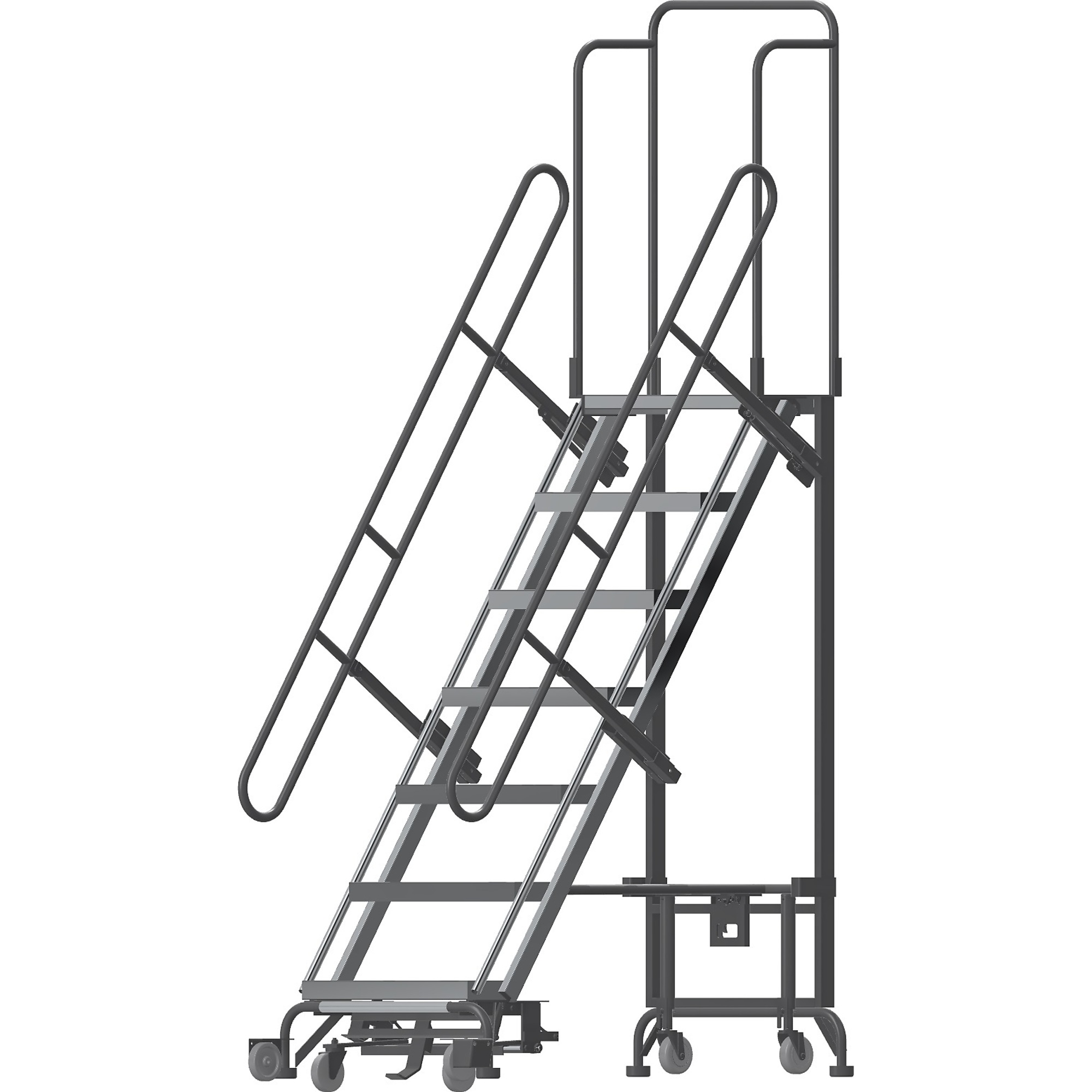 Ballymore, Foldable 7 Step-Hybrid Ladder 24in. W Alumn. Steps, Overall ...