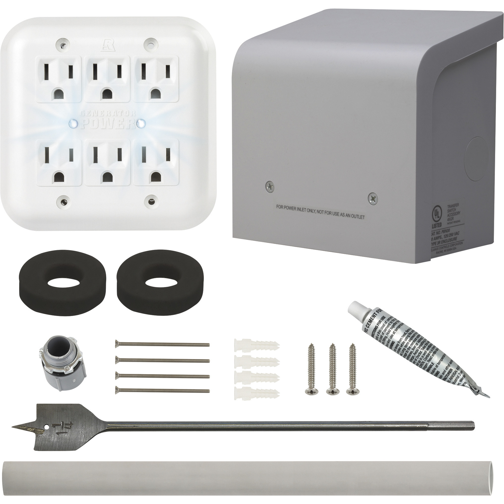 Reliance Portable Generator Through-the-Wall Kit, Model# WKPBN30 ...