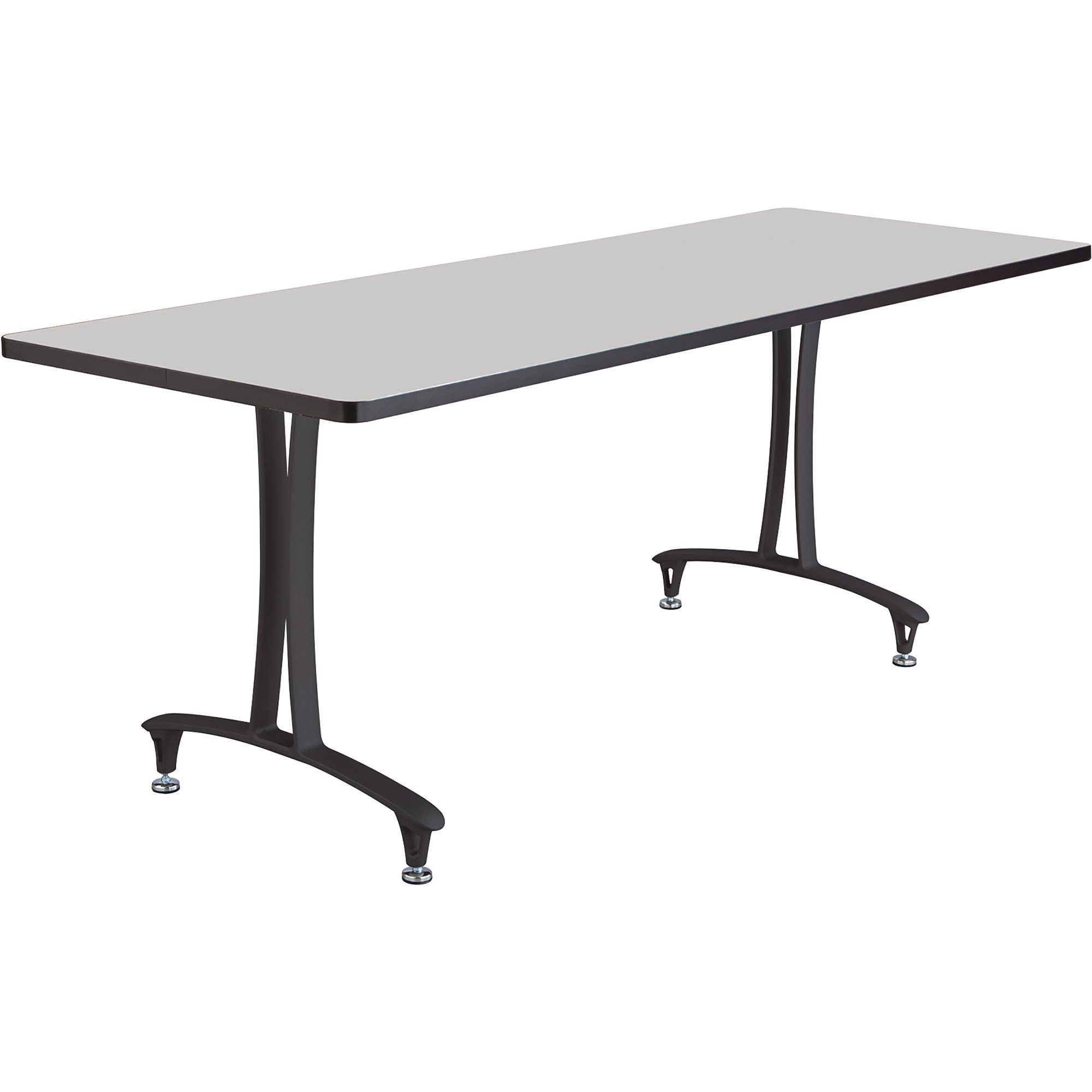 Safco Rumba T-Leg Rectangular Table with Glides —72in. x 24in., Cherry ...