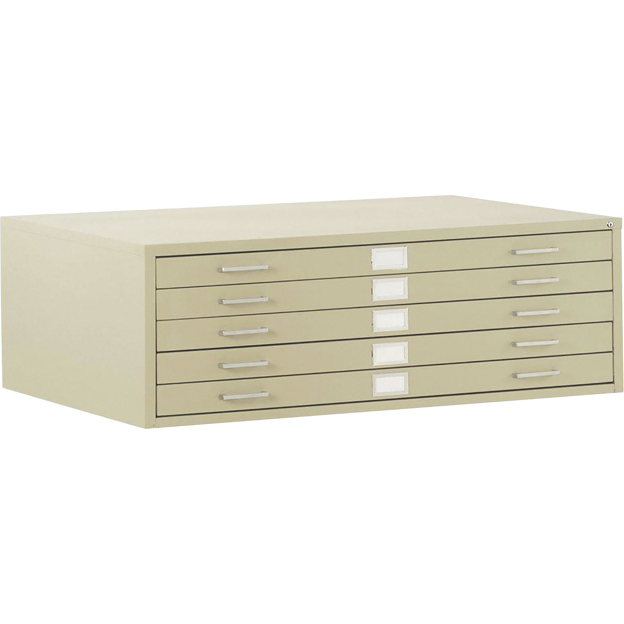 Sandusky Lee 5-Drawer Flat File Cabinet — Putty, 53 3/4in.W x 16 1/8in ...