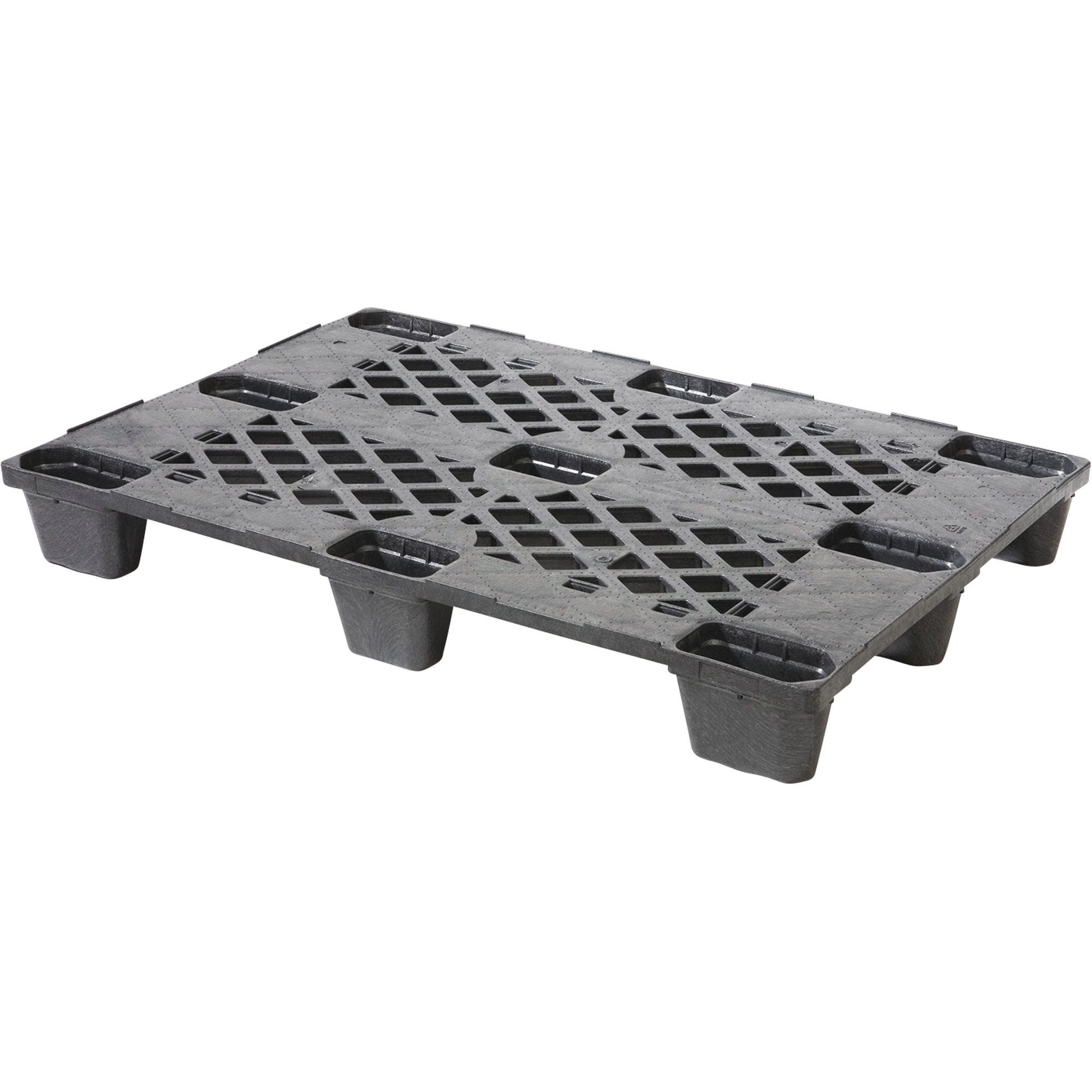 Full Circle Packaging Nestable Open Deck Plastic Pallet — 47 1/8in.L x ...