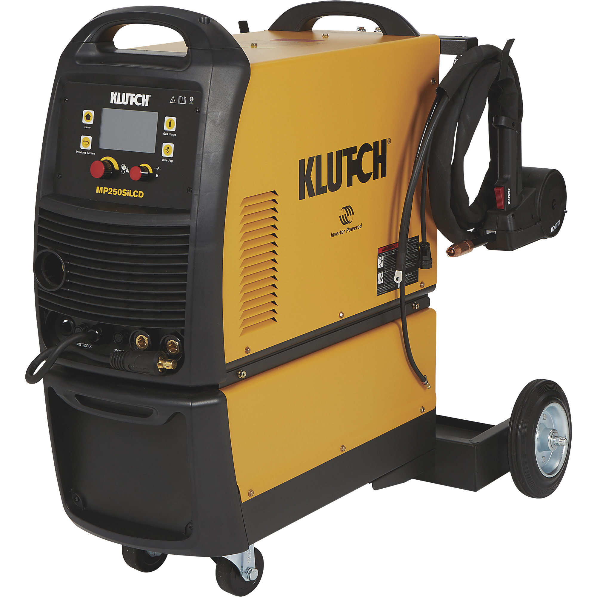 Klutch MIG Welder with Multi Processes, Spool Gun, LCD Display and Cart ...