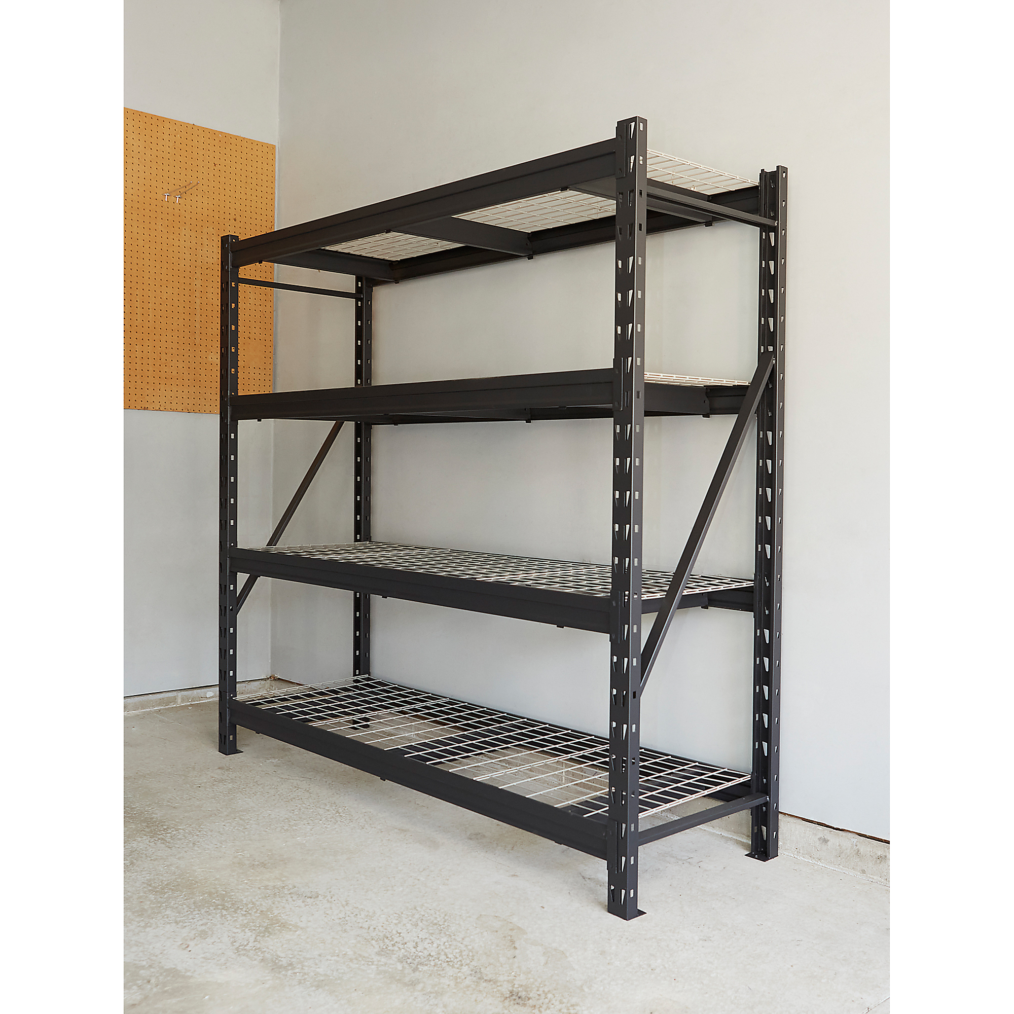 Ironton 4-Tier Industrial Steel Shelving Unit, 8,000-Lb. Load Capacity ...