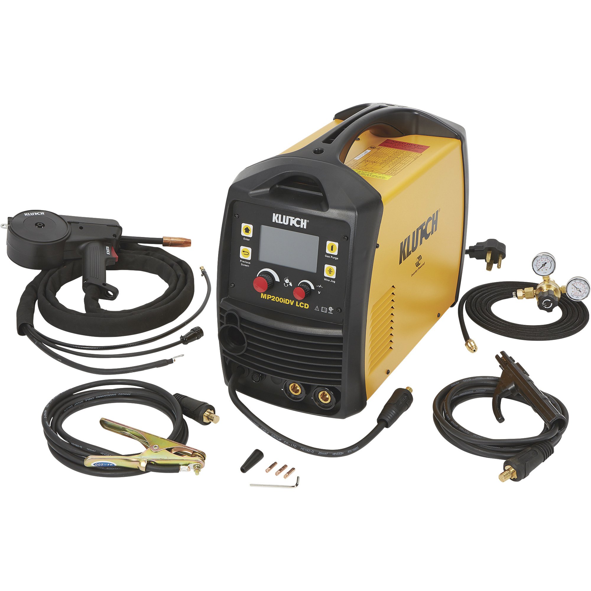 Klutch MIG Welder with Multi-Processes, Spool Gun, LCD Display and Dual ...
