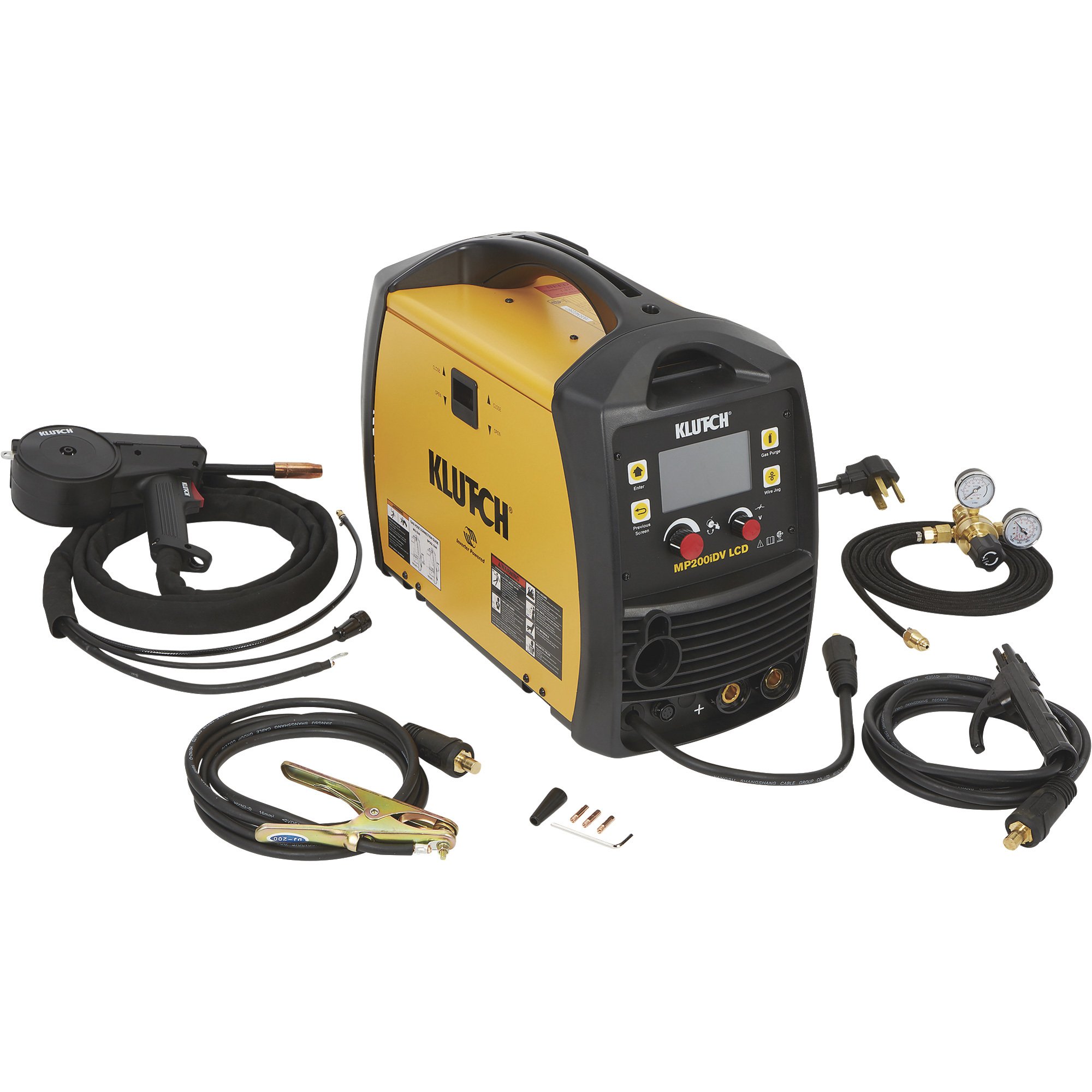 Klutch MIG Welder with Multi-Processes, Spool Gun, LCD Display and Dual ...