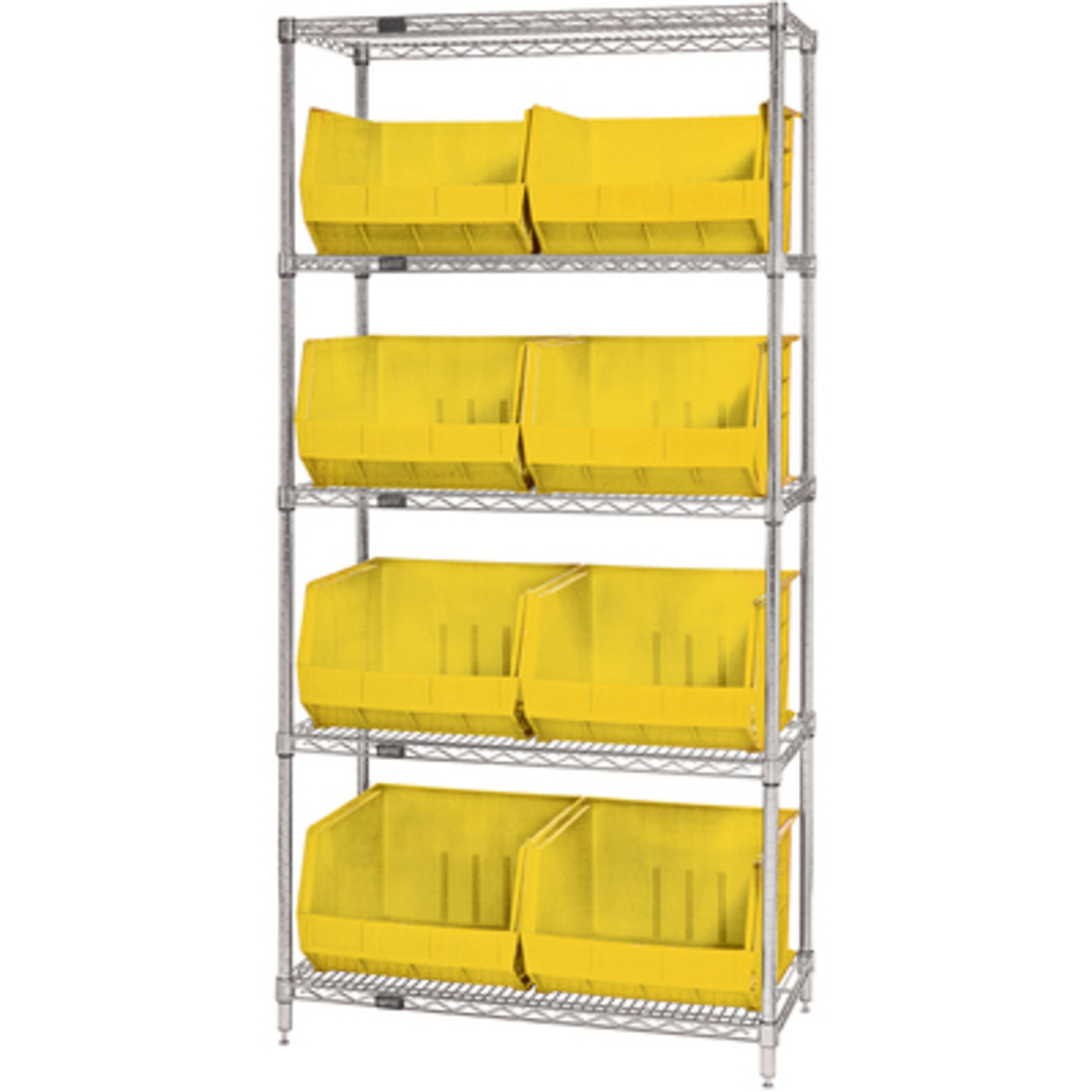 36 x 18 x 74in. - 5 SWSU with (8) Yellow Bins 1/CS, Height 74 in, Width ...