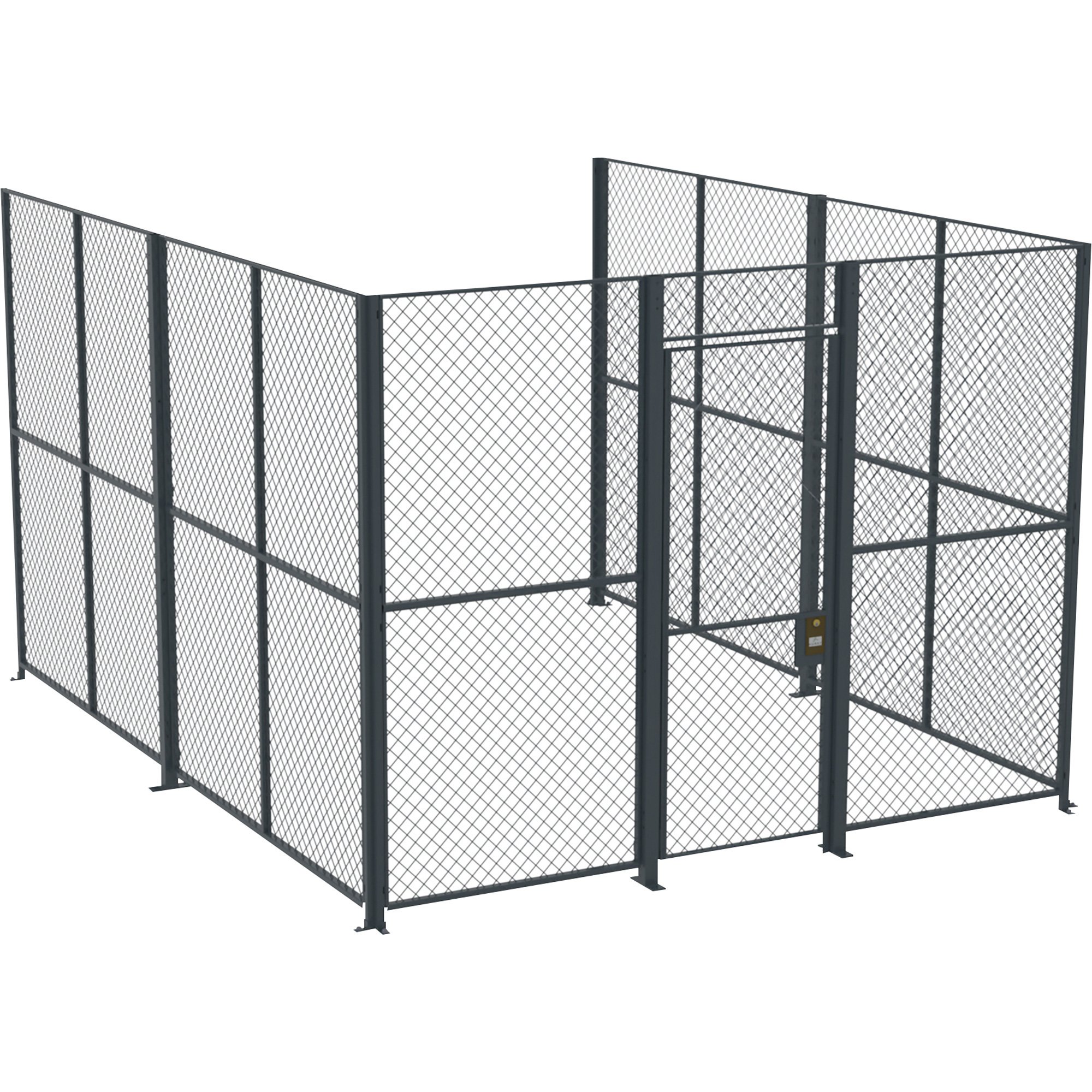 Husky Rack & Wire EZ Wire 15ft.L x 15ft.W x 8ft.H 3-Sided Cage — 4ft ...