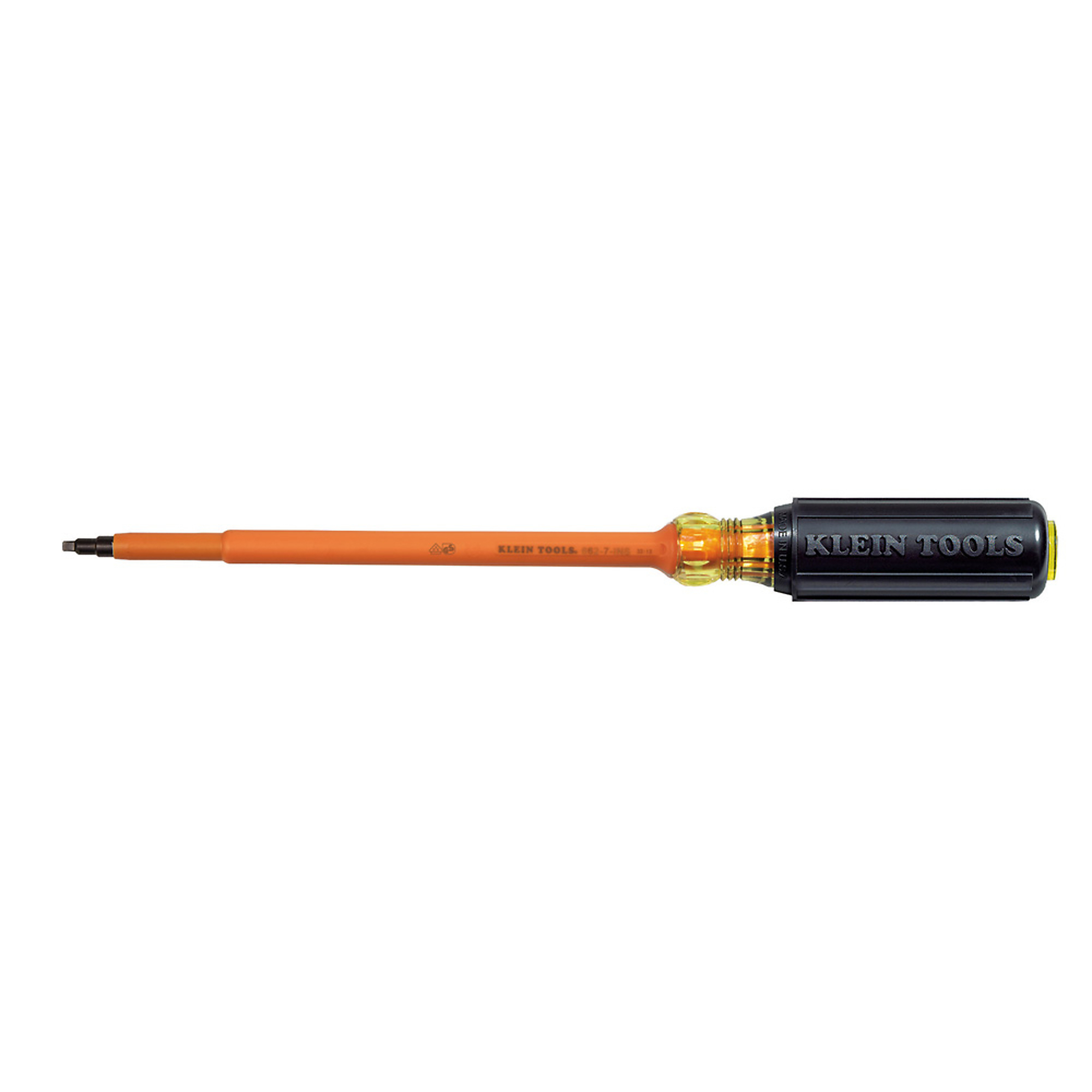 Klein Tools, Insulated Screwdriver, #2 Square, 7in. Round Sha, Drive ...