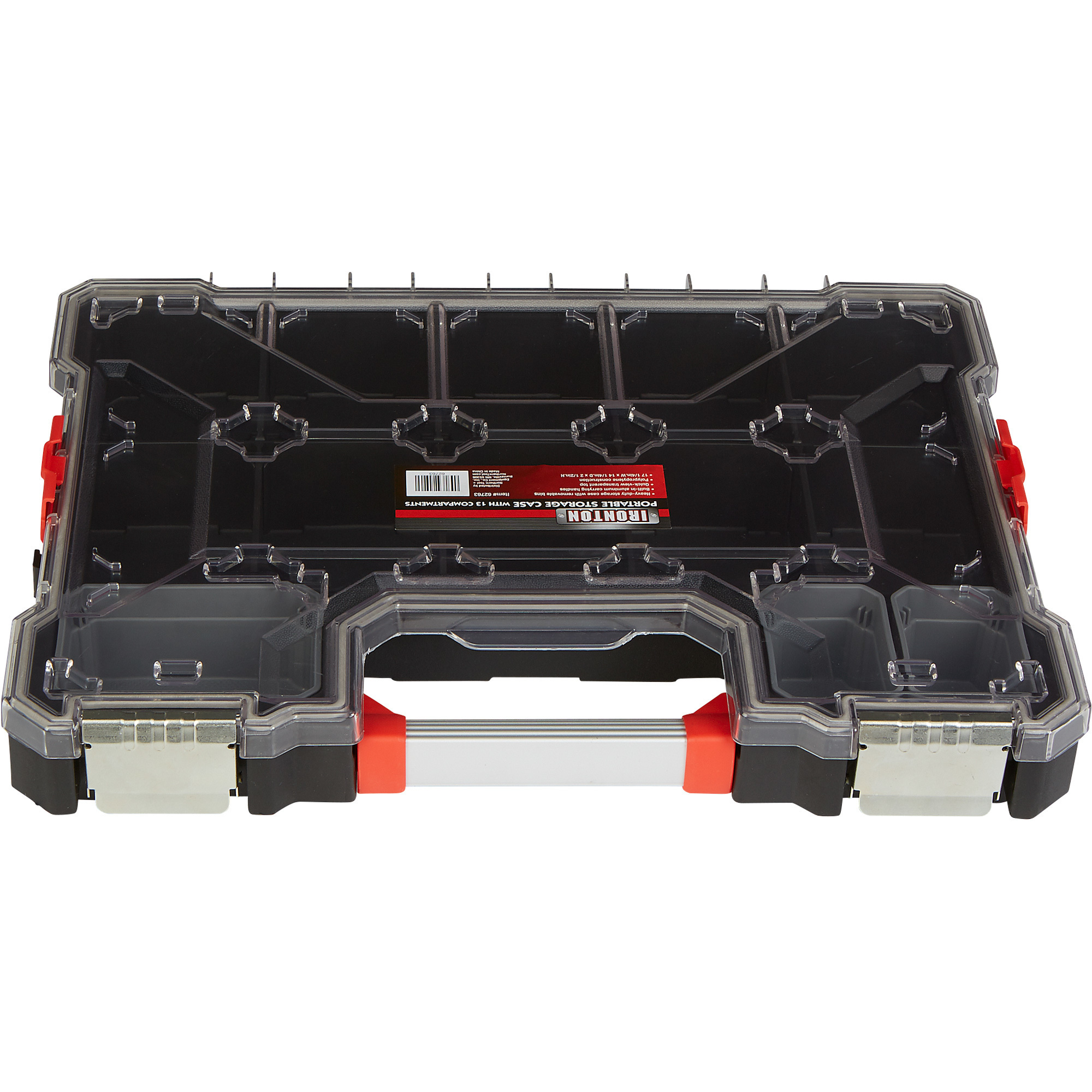 Ironton Portable Storage Case with 13 Compartments, 17-1/4in.W x 14-1 ...