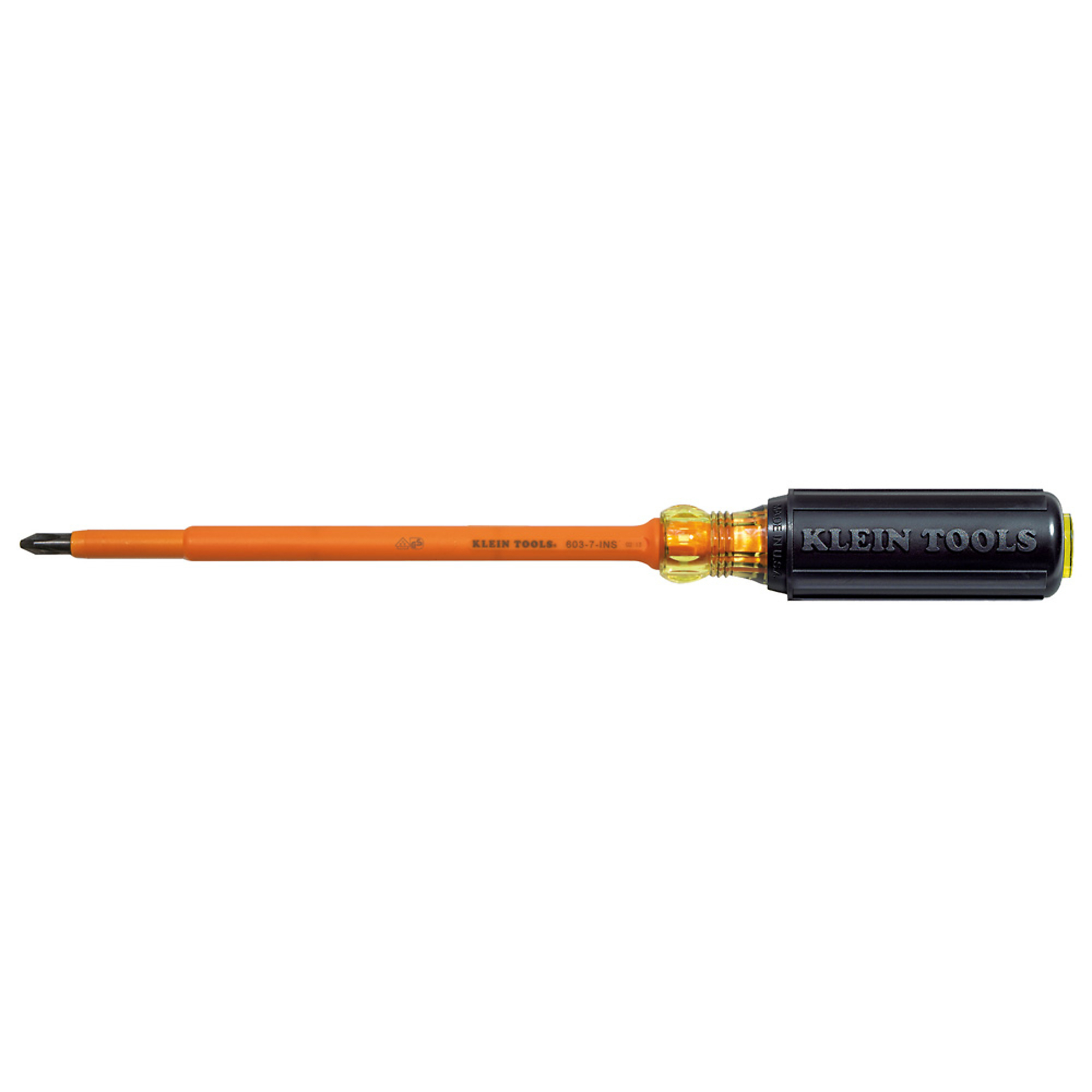 Klein Tools, Insulated Screwdriver, #2 Phillips, 7in. Round S, Drive ...