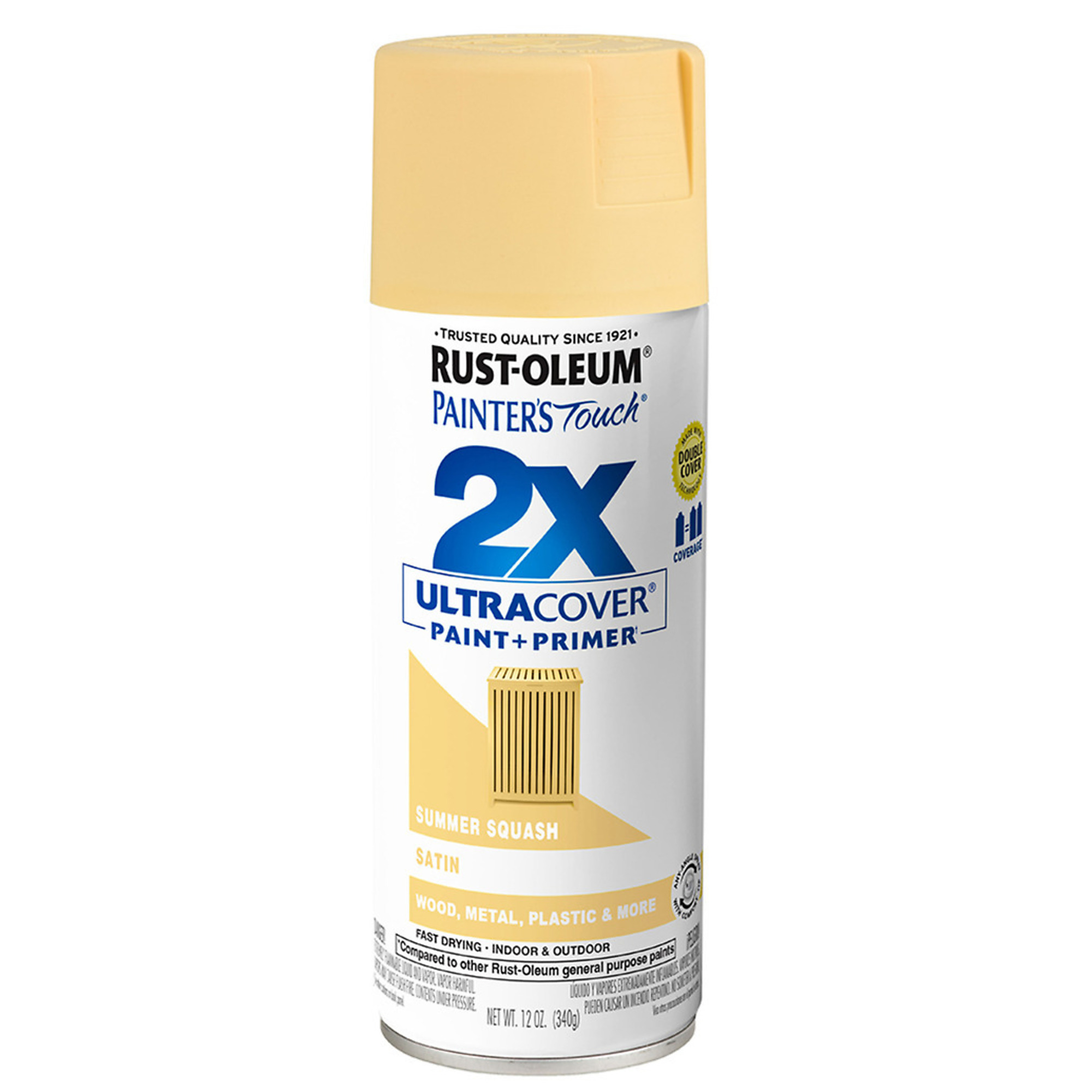 Rust-oleum, Painter's Touch 2X Spray Paint,Satin,Summer Squash ...