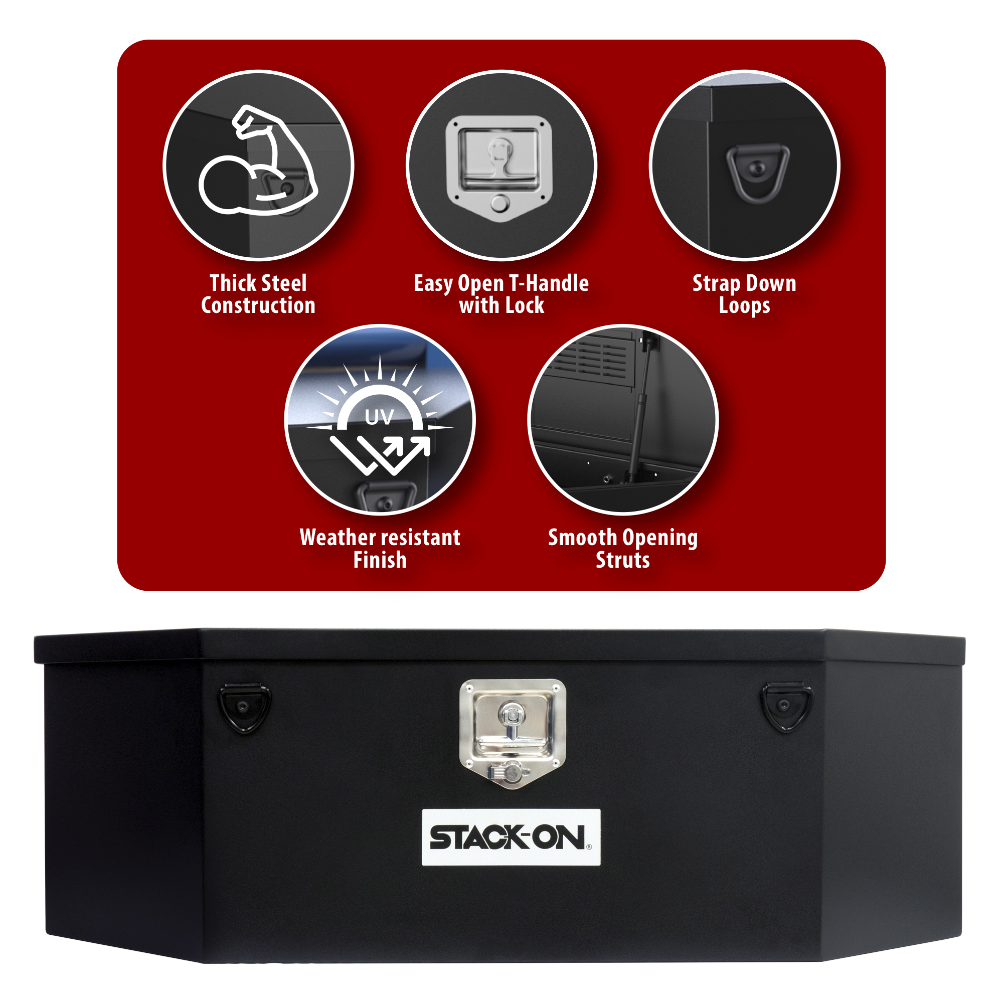 Stack-On, Stack-On Trailer Box 45in. TTK-4518 Width 46 in, Material ...