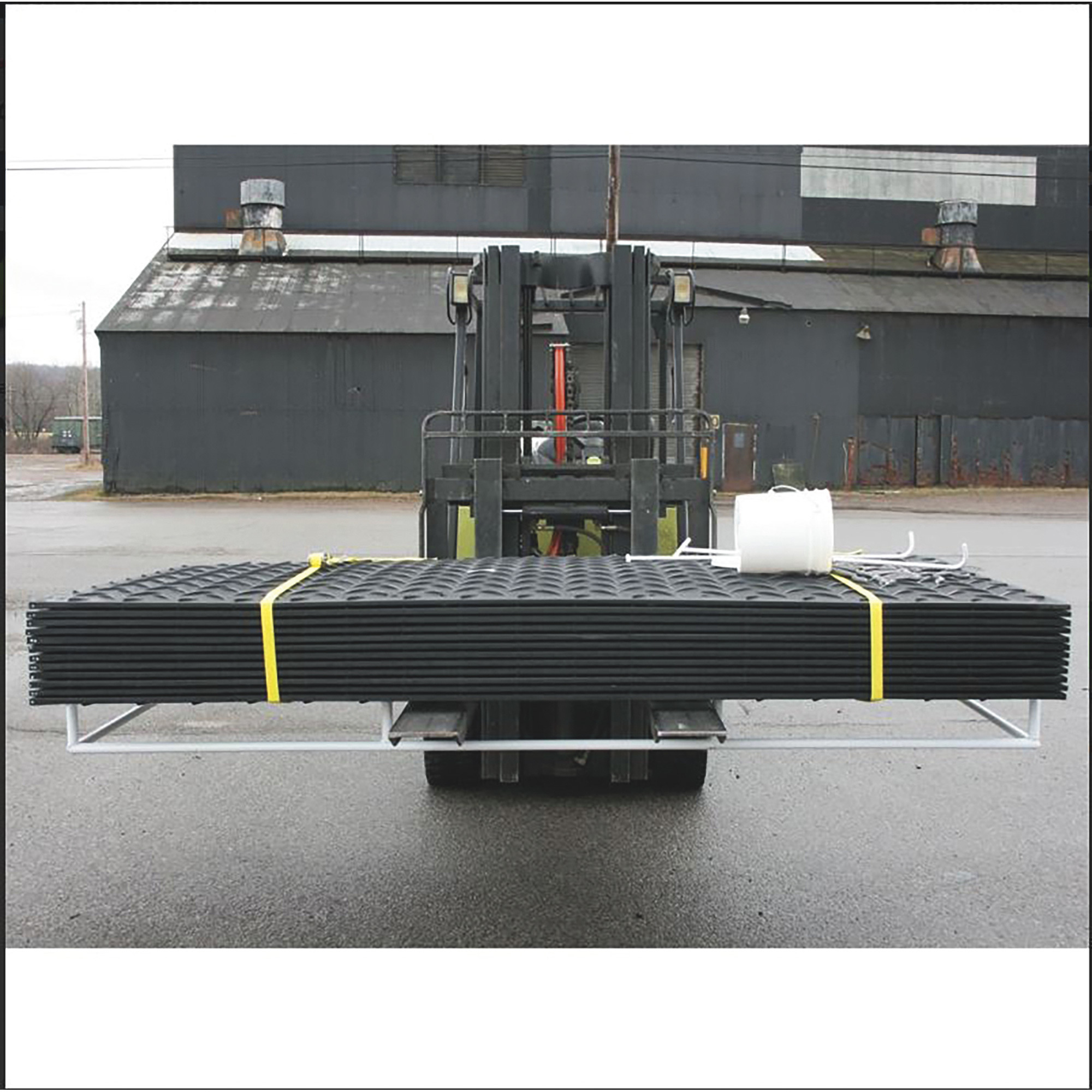 Checkers Ground Protection Mat Pak — 12-Pc. Set, Black, 8ft.L x 3ft.W ...