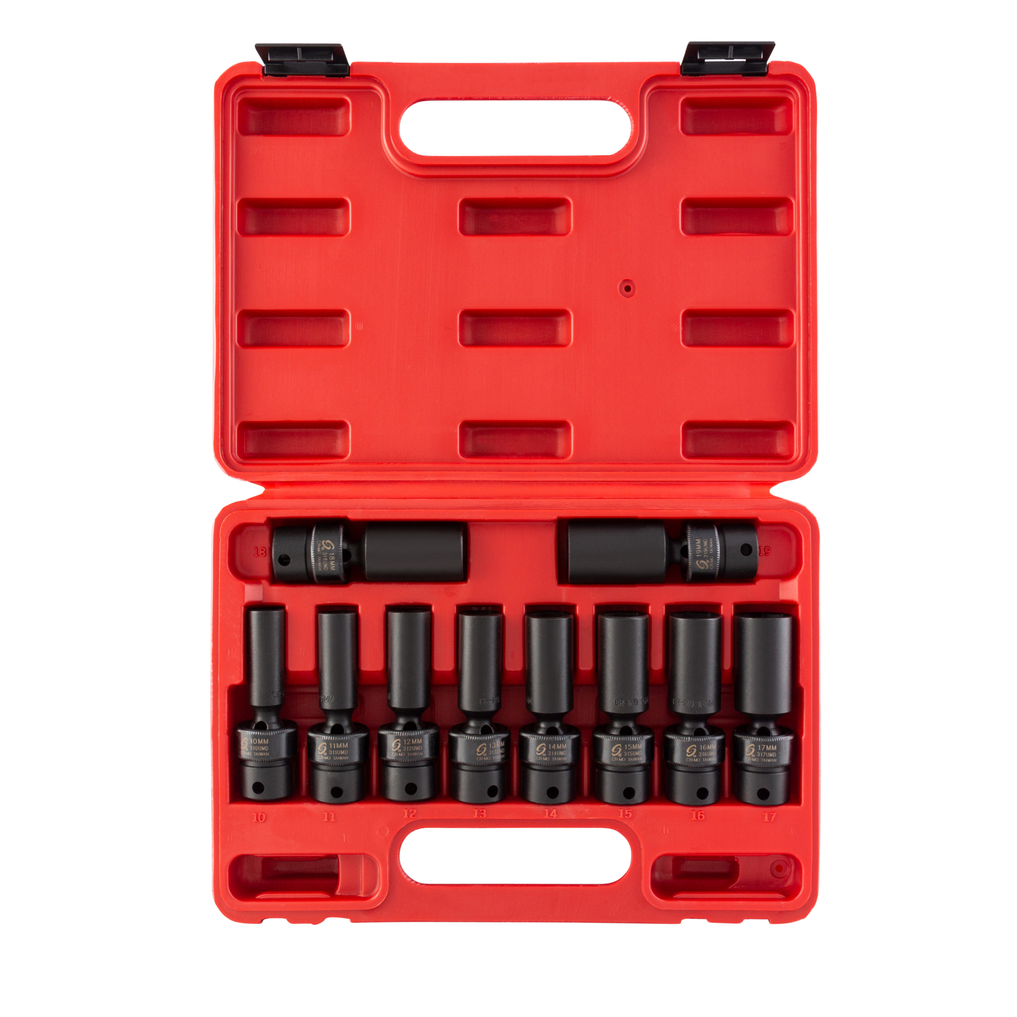 Sunex Tools, 3/8in.Dr Met 12Pt Deep Universal 10Pc Impact Sockets ...