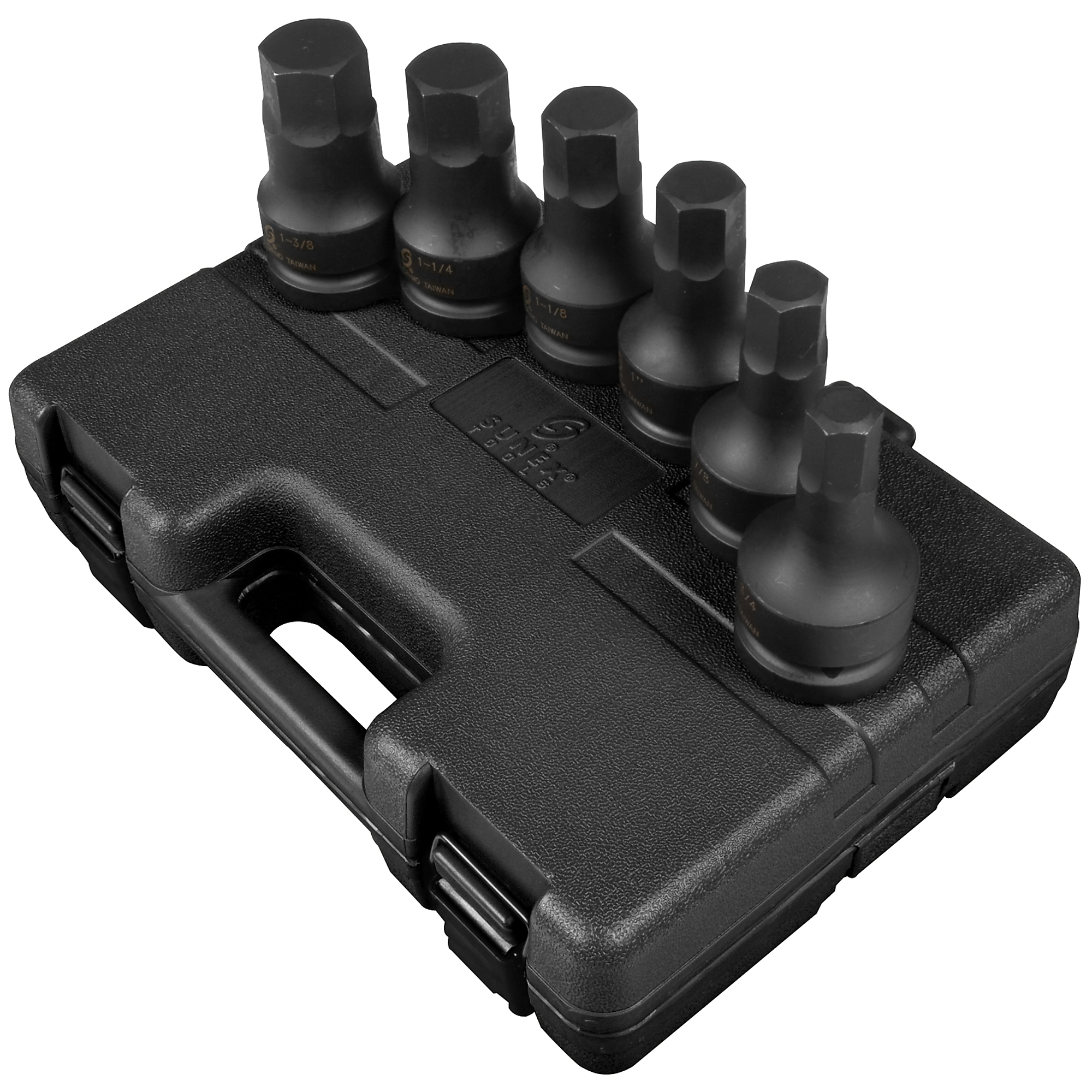 Sunex Tools, 1in. Drive SAE 6-Piece Hex Impact Bit Socket Set, Pieces ...