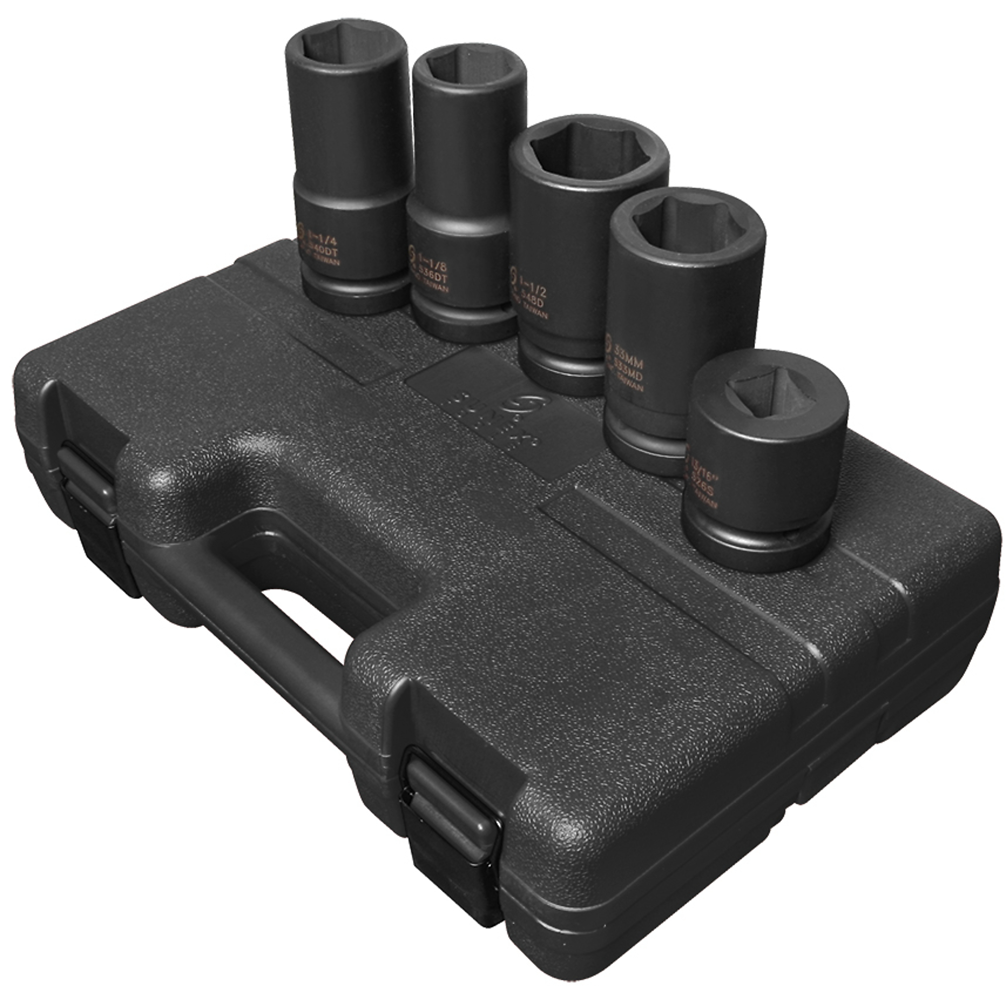 Sunex Tools, 1in. Dr SAE/Met 6Pt Wheel Service 5Pc Impact Sockets ...