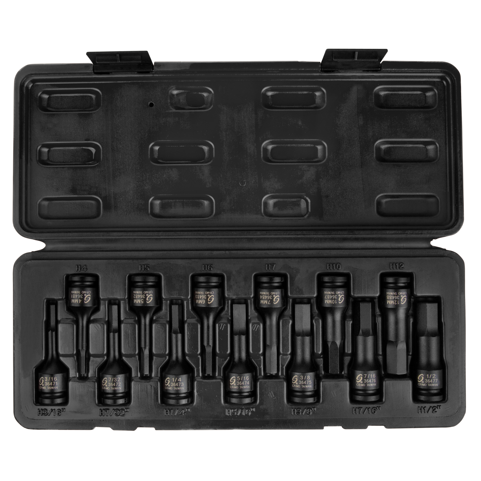 Sunex Tools Hex Impact Bit Socket Set - 3/8in. Drive, SAE/Metric, 13 ...