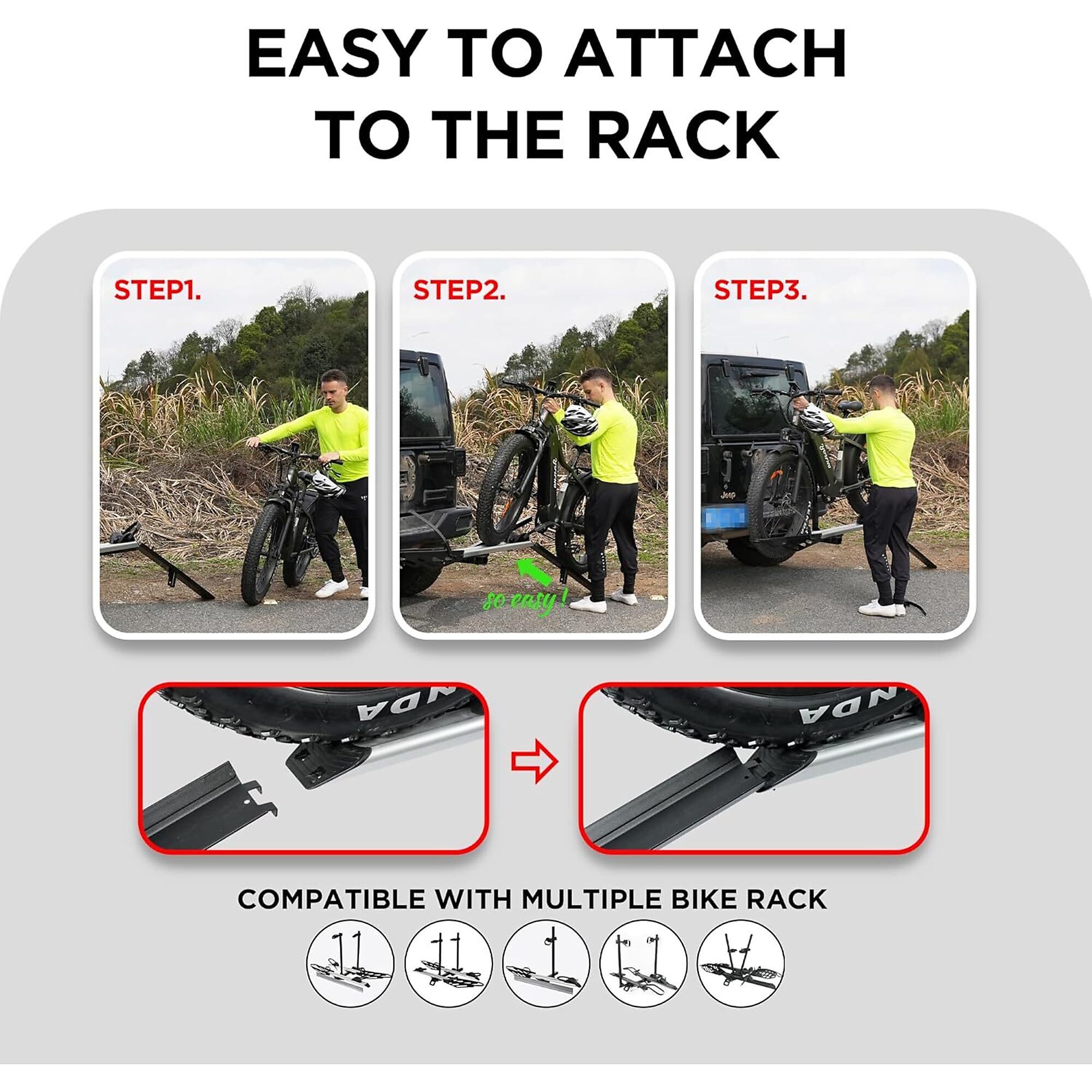 Young Electric, Bike Rack Loading Ramp, Bike Capacity 1 Load Capacity ...