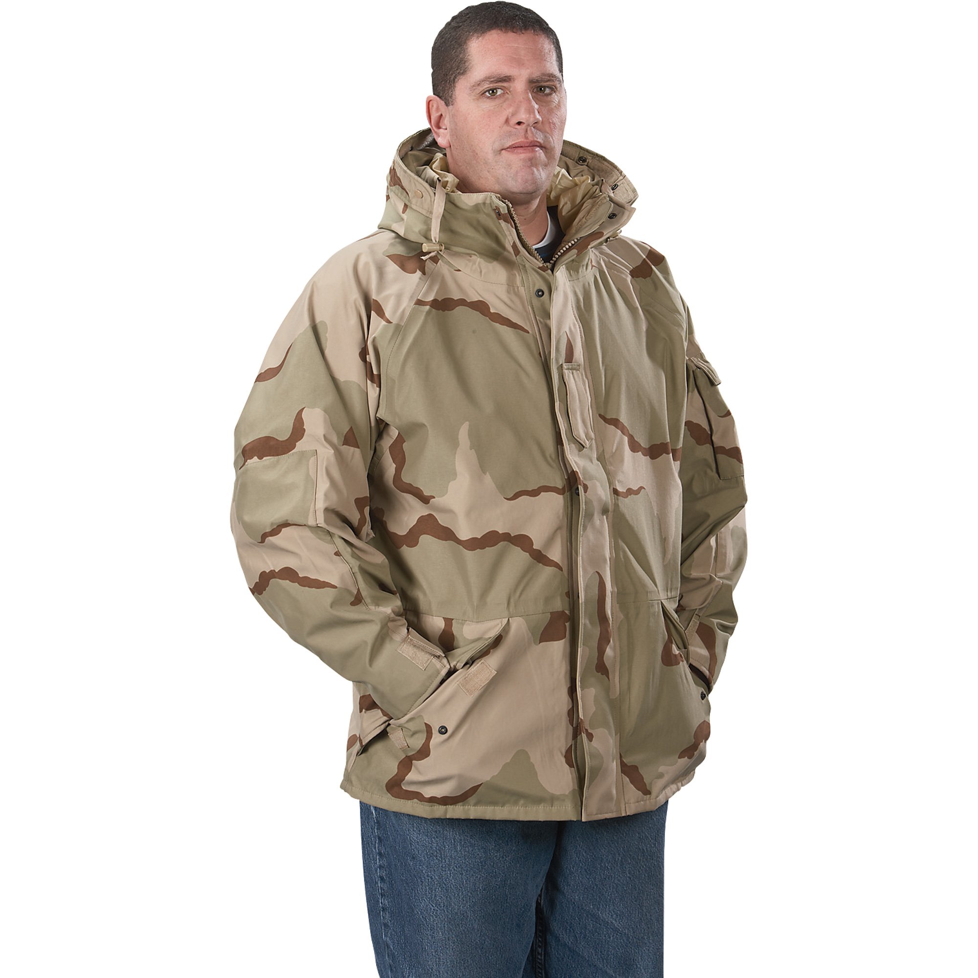Rothco Tri-Color Desert Camo Wet Weather Parka — Medium, Model# 9926M ...