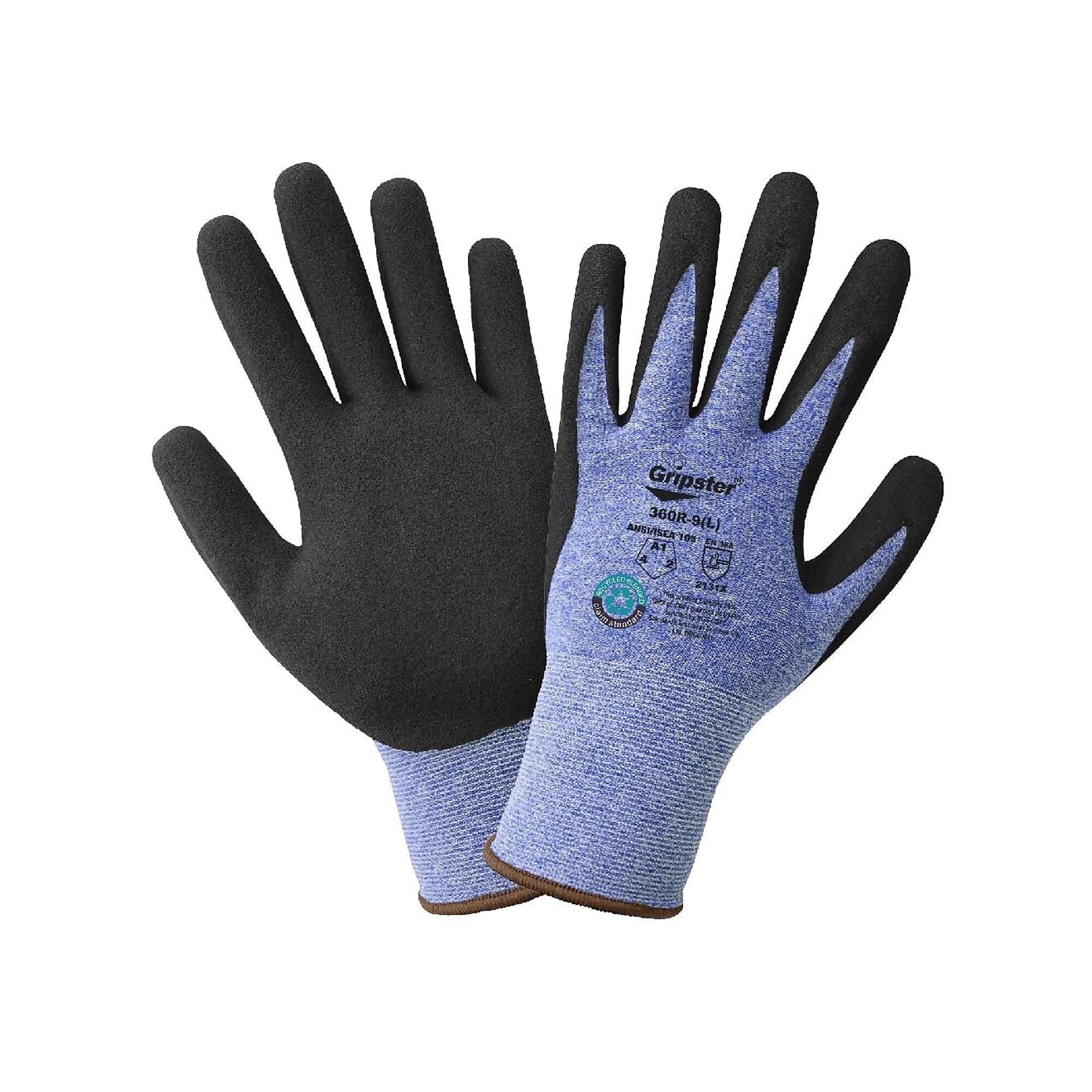 Global Glove Gripster®, 15ga Rubber Coated FDA Compliant Gloves - 12 ...