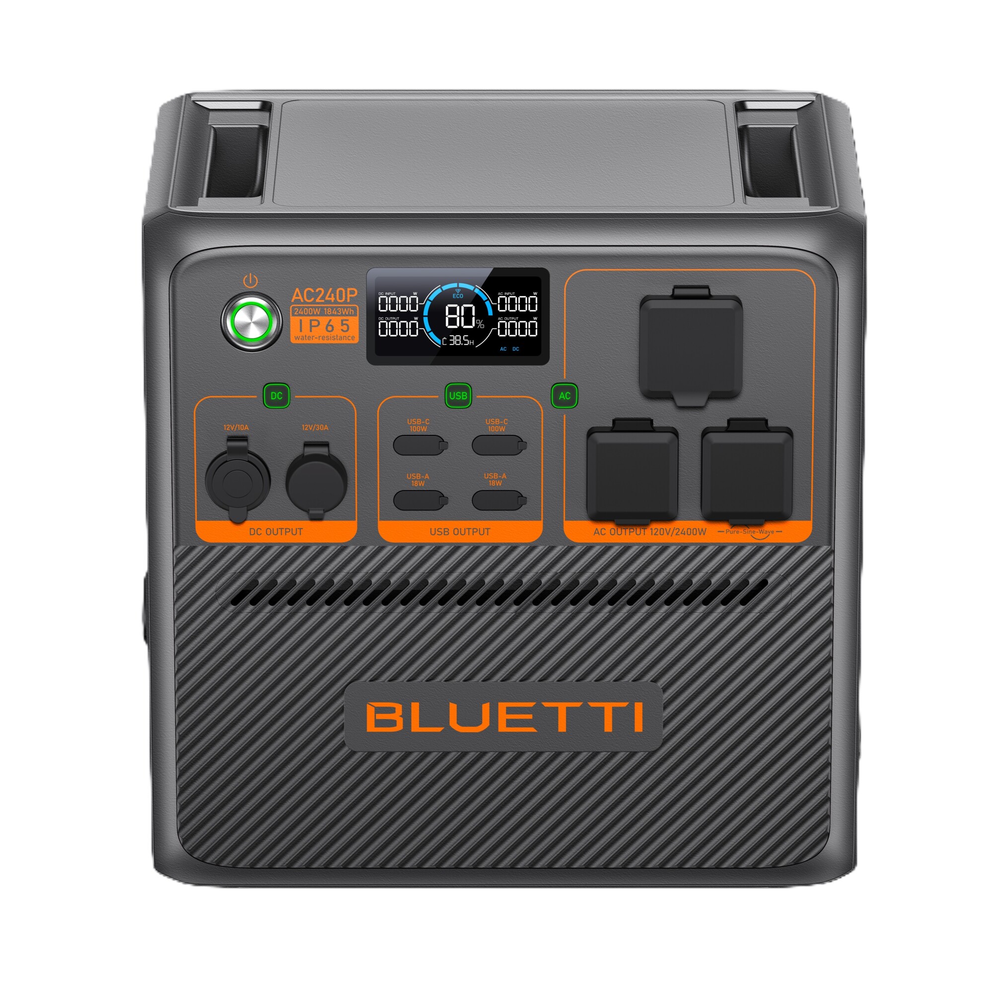 Bluetti, Prem Series 2400W Expndbl BU Battery Generator-WR, Running ...