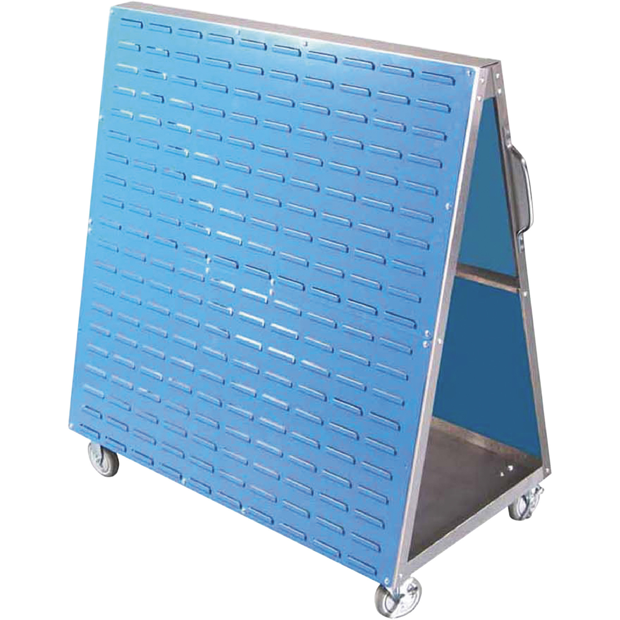 Triton Louvered Panel Mobile Cart with Casters and Pull Handle, 32. Sq ...