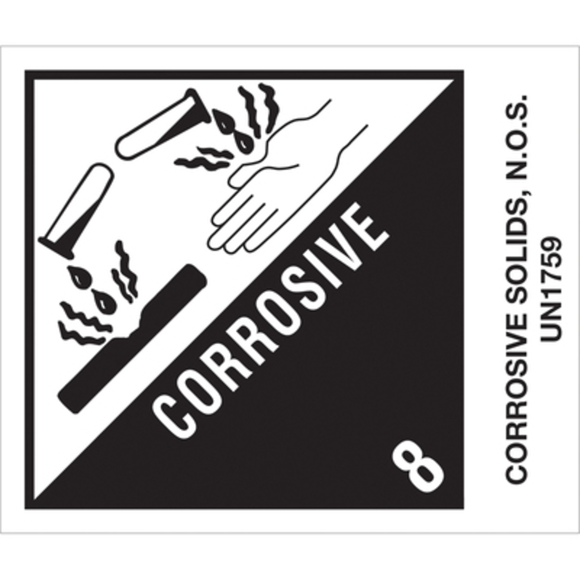 4 x 4 3/4in. - \"Corr Solid N.O.S Label 500/CS, Model# DL524P4 ...