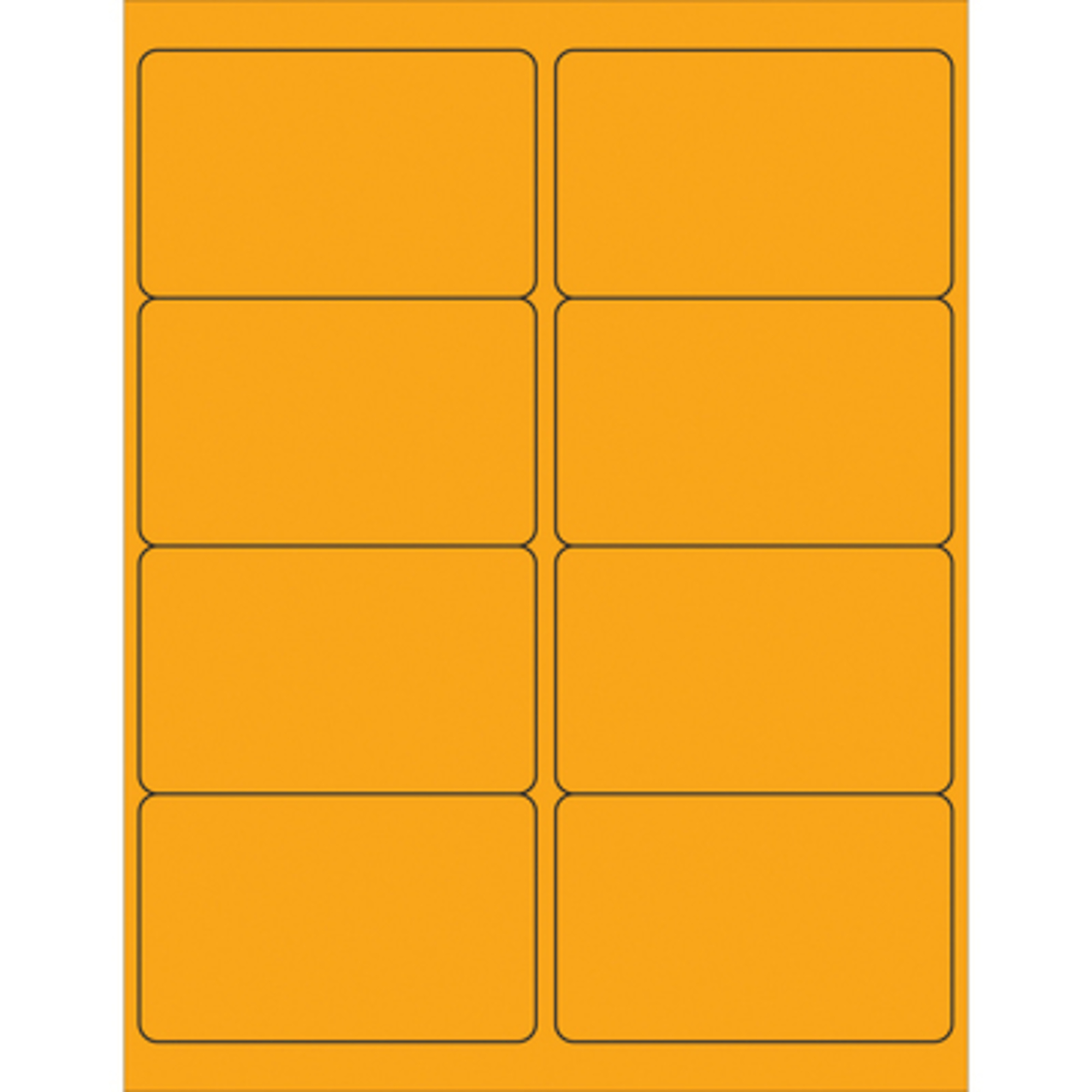 4 x 2 1/2in. Fluor Orang Recta Laser Label 800/CS, Model# LL179OR ...