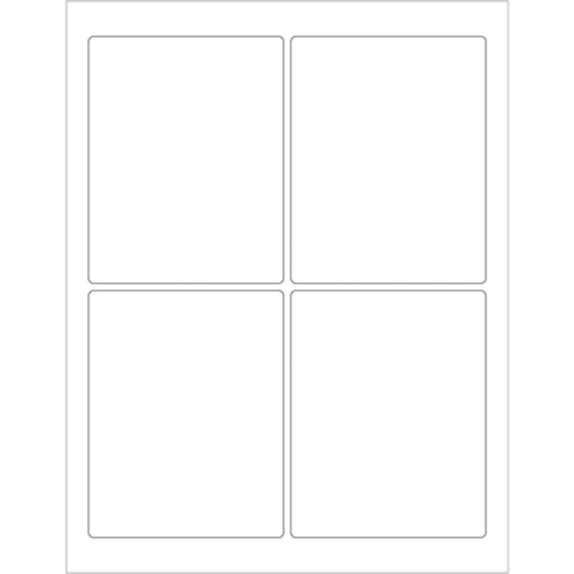 3 3/4 x 4 3/4in. White Recta Laser Label 400/CS, Model# LL167 ...