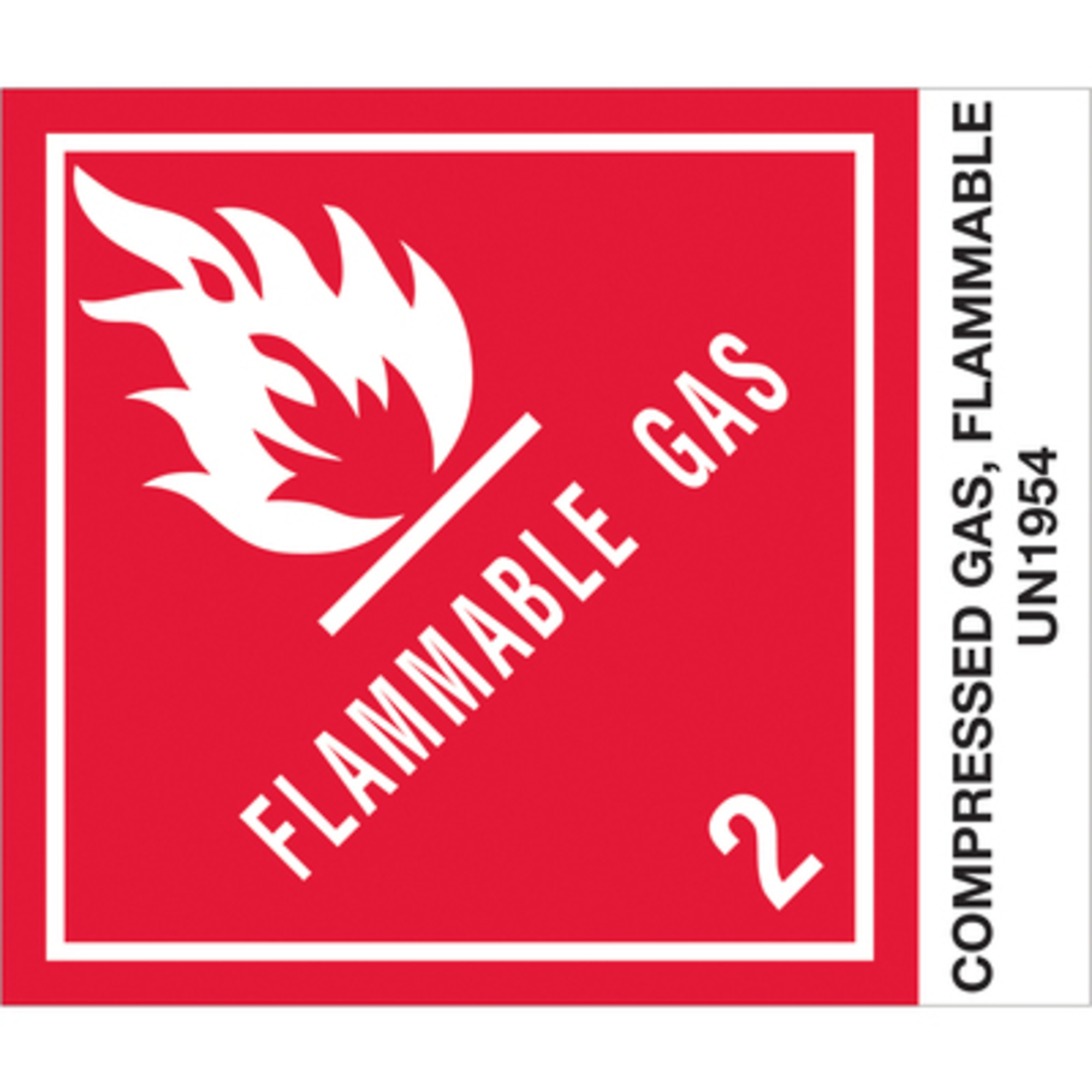 4 x 4 3/4in. - \"Comp Gas, Flamm N.O.S Label 500/CS, Model# DL507P1 ...