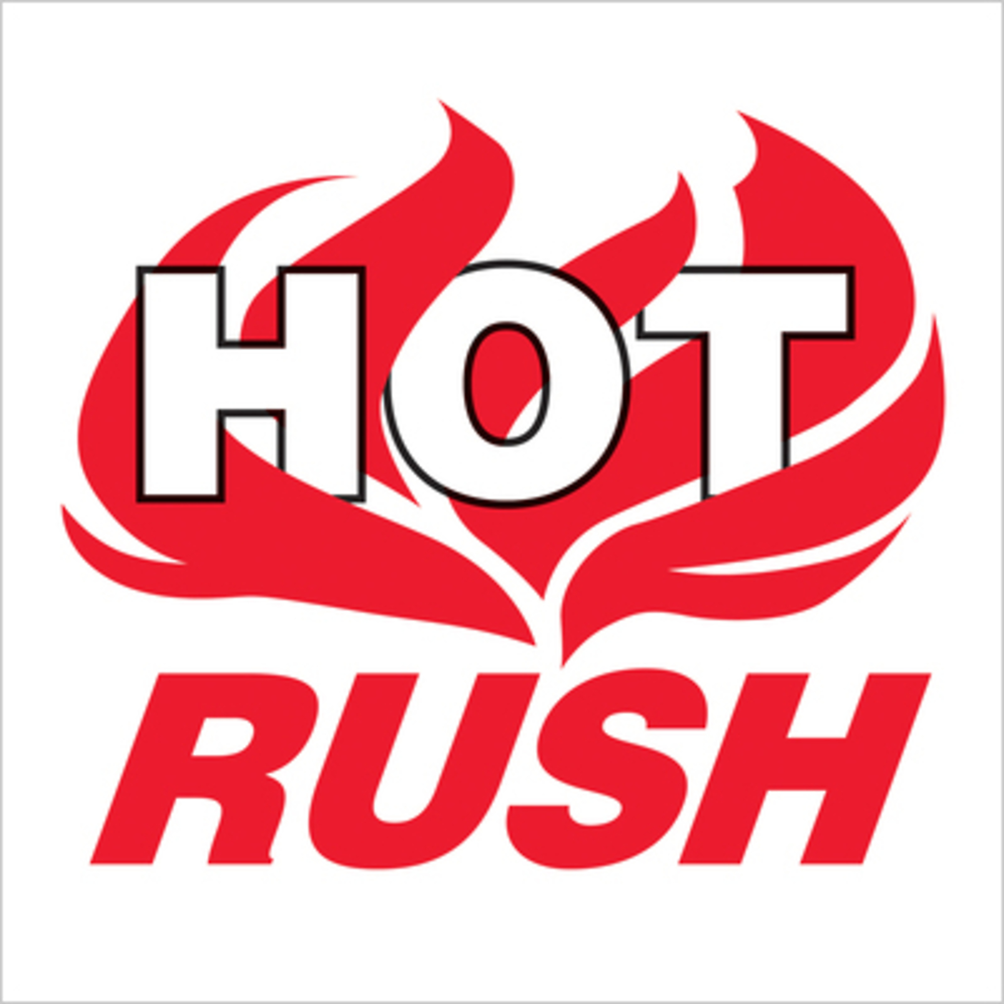 4 x 4in. - \"Hot Rush\" Label 500/CS, Model# DL3193 | Northern Tool