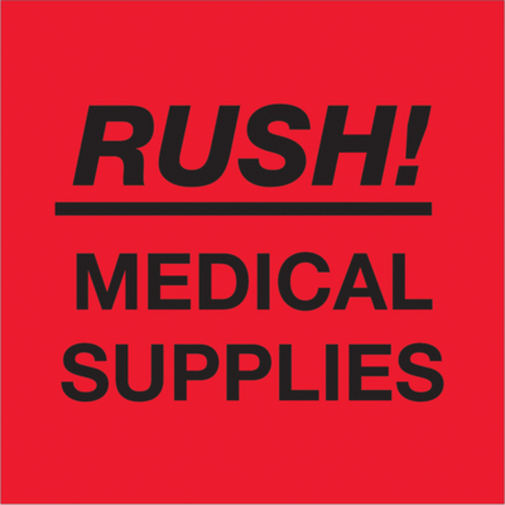 4 x 4in. - \"Rush - Medic Suppl (Fluo Red) L 500/CS, Model# DL1337 ...