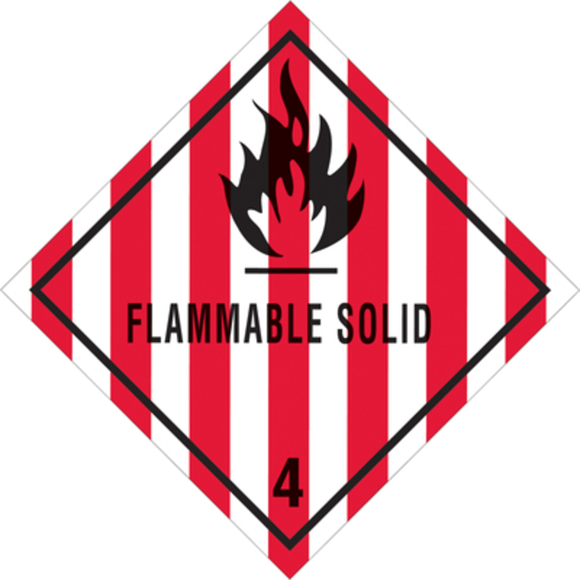 4 x 4in. - \"Flam Solid - 4in. Label 500/CS, Model# DL5130 | Northern Tool