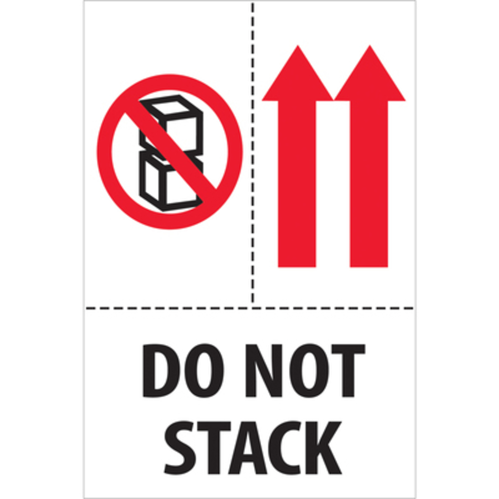 4 x 6in. - \"Do Not Stack Label 500/CS, Model# DL2153 | Northern Tool