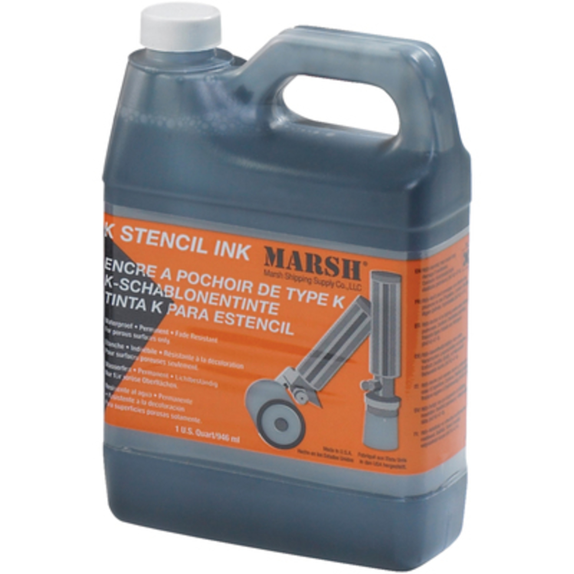 Marsh K-1 Black Ink - 1 Quart, Permanent, Waterproof, Fast-Drying ...