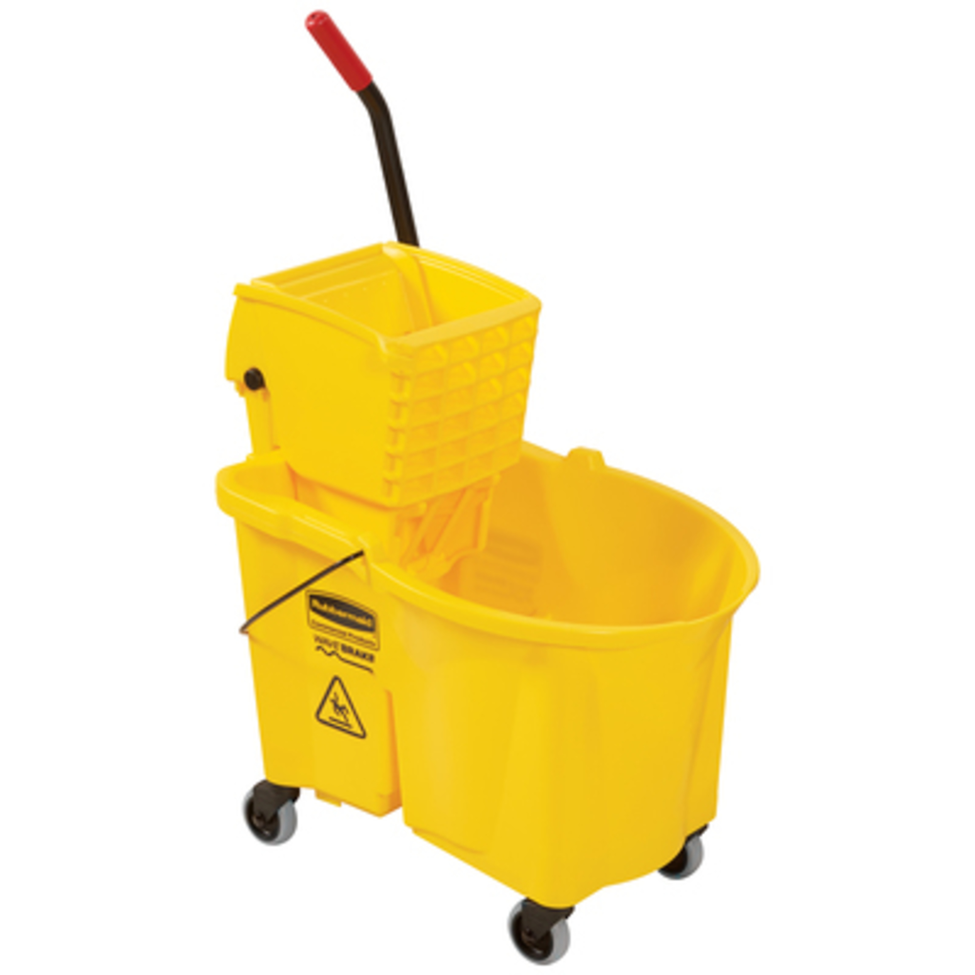 Rubbermaid WaveBrake Bucket/Wringer - 44 Quart, Side Press, Yellow ...